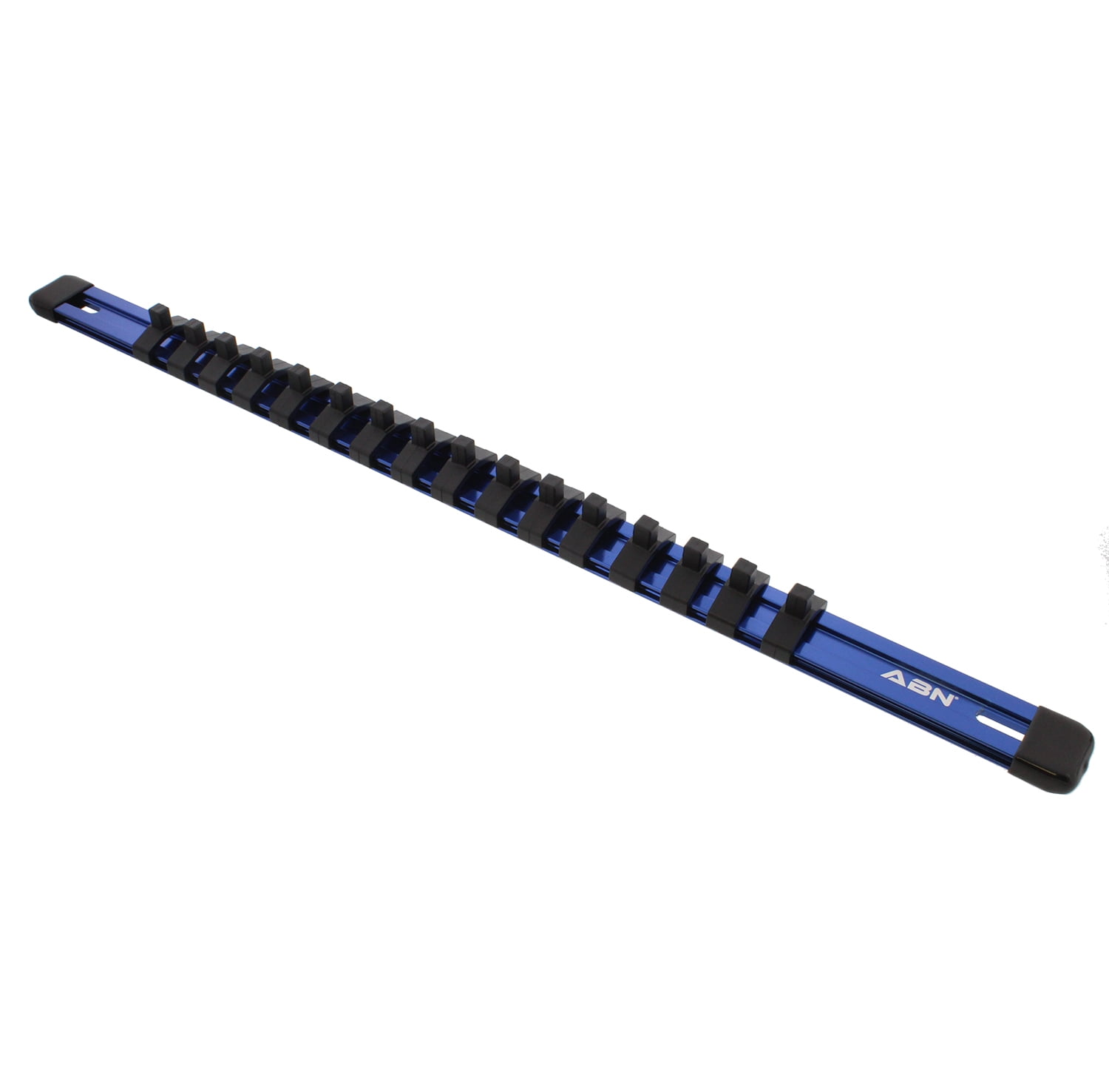 ABN Blue Aluminum SAE 1/4" Inch Drive Socket Holder Rail & Clips Tool ...