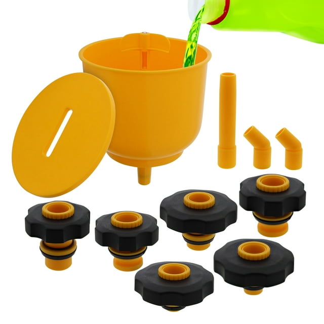 ABN Coolant Funnel Kit Radiator Spill Free Funnel Auto Coolant Flush No ...