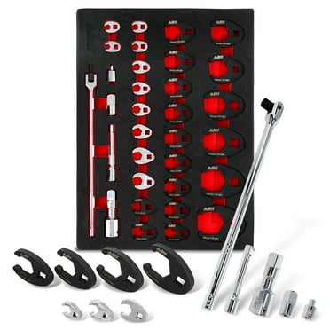 ABN 5pc Ratcheting Wrench Set Double End Flex Head Metric Ratcheting ...