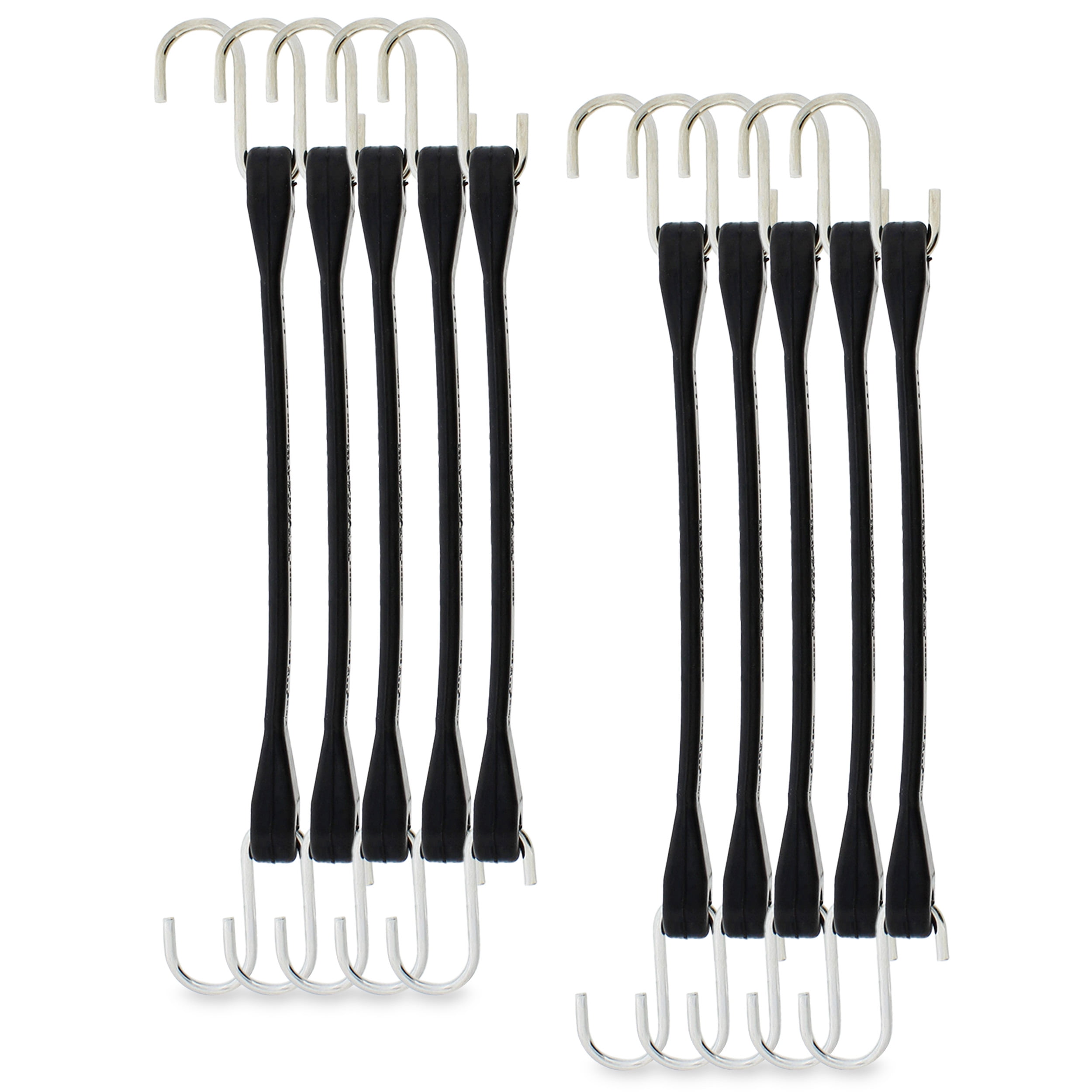 ABN Heavy Duty EPDM Rubber Cargo Tie Down Straps with Hooks - 10in ...