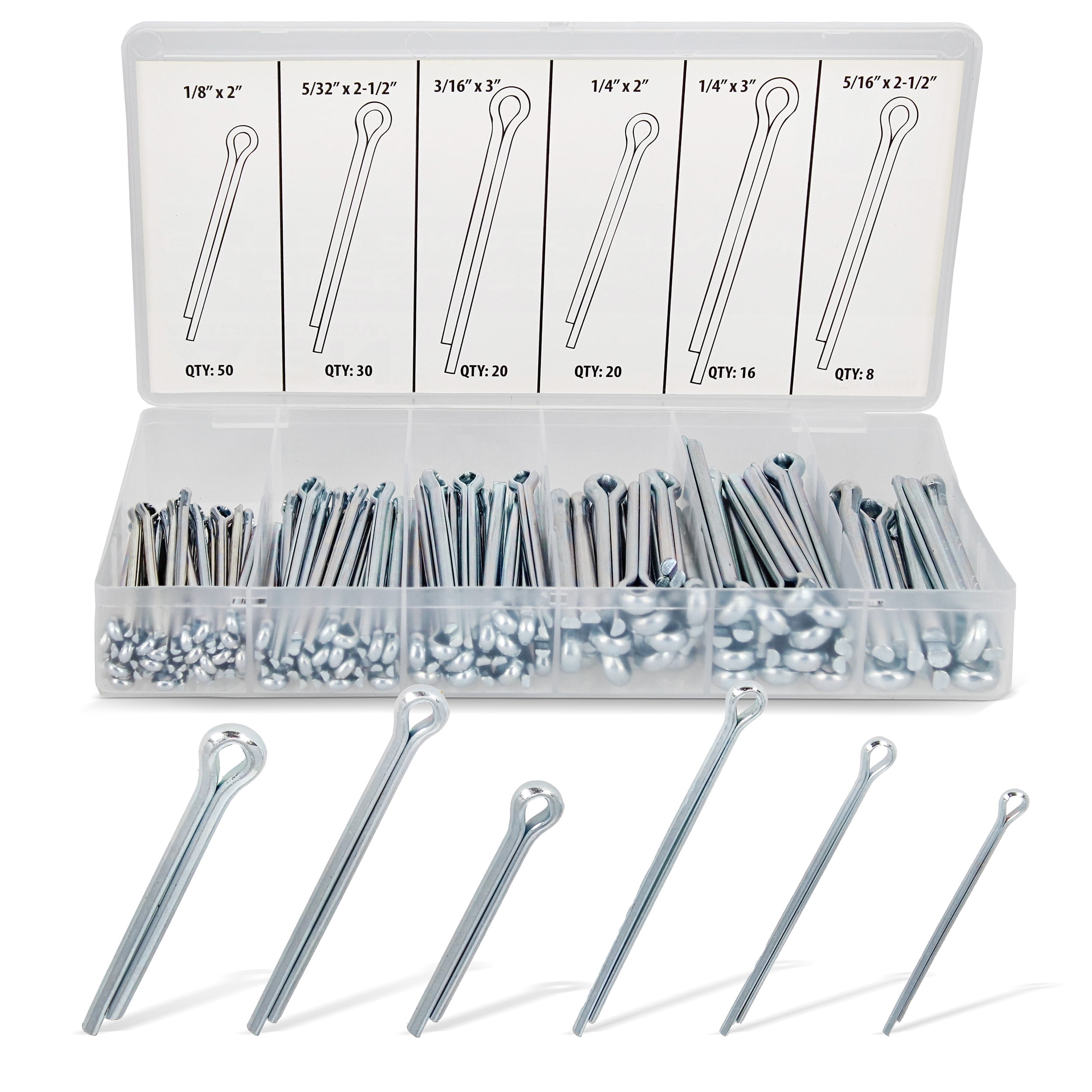 ABN Large Cotter Pin 144 pc Set – Steel Locking Automotive Axle Trailer ...
