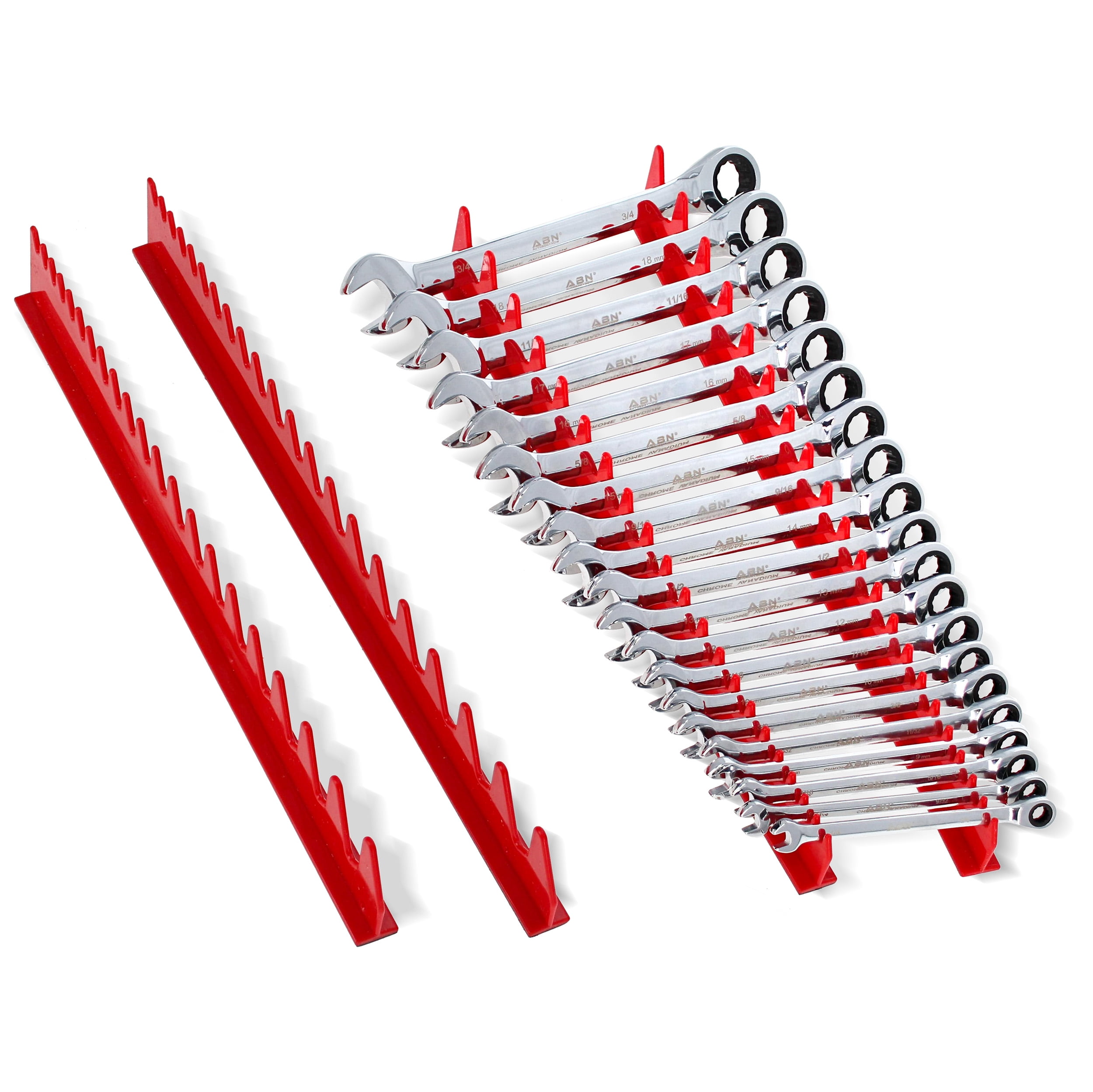 ABN Magnetic Wrench Organizer - 4Pc Tool Box Drawer Organizer Tray ...