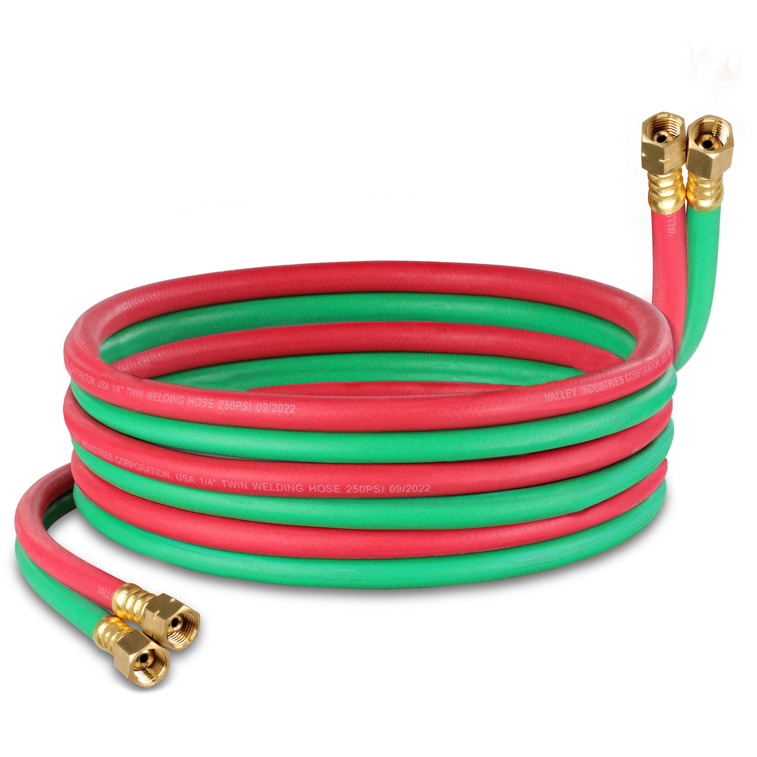 ABN Oxy Acetylene Hose - 15ft 1/4in B Fitting Twin Welding Cutting ...