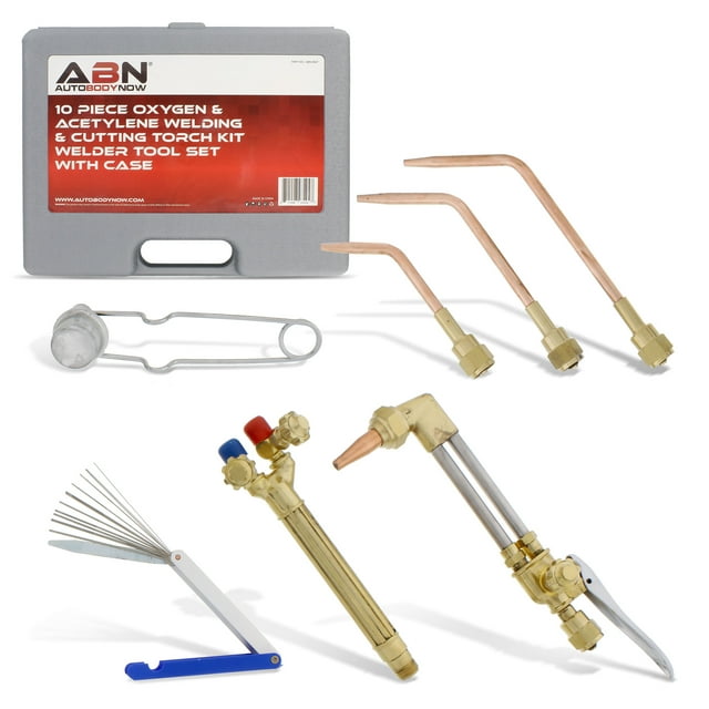 ABN | Oxygen & Acetylene Torch Kit – 10 Pc Welding Kit Metal Cutting ...