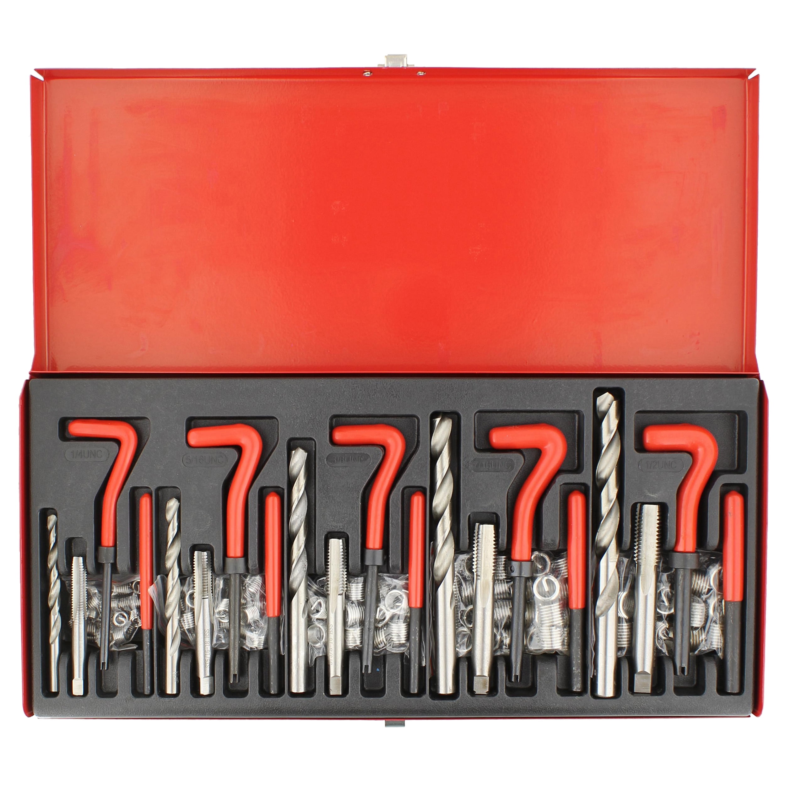 ABN Professional Thread Repair Kit - 131pc SAE Drill Thread Restorer ...