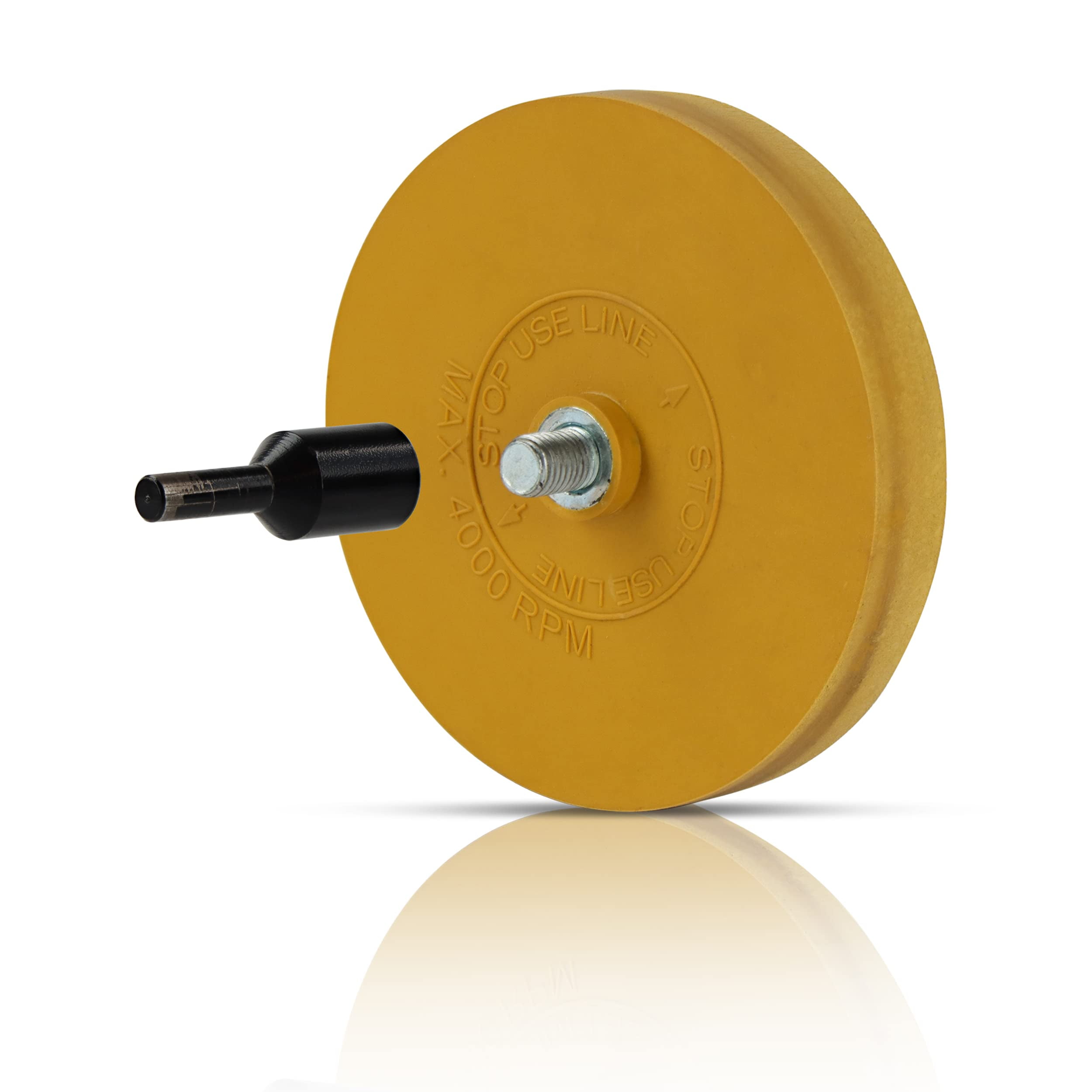 ABN Rubber Eraser Wheel SSF20 4in Pad & Adapter 1-Pack - Pinstripe ...