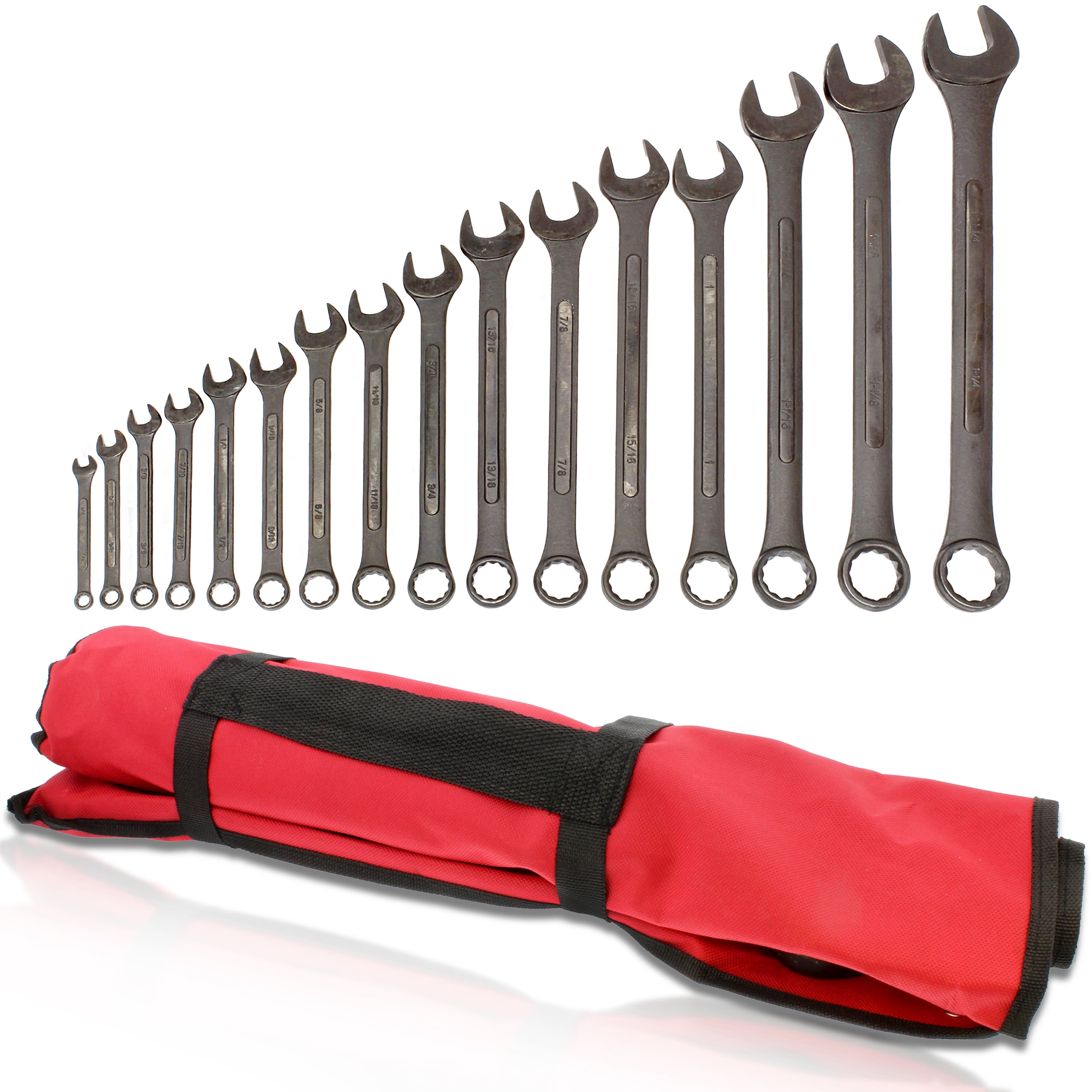 ABN SAE Wrenches Set - 16 Piece Combination Wrenches Set Standard with ...