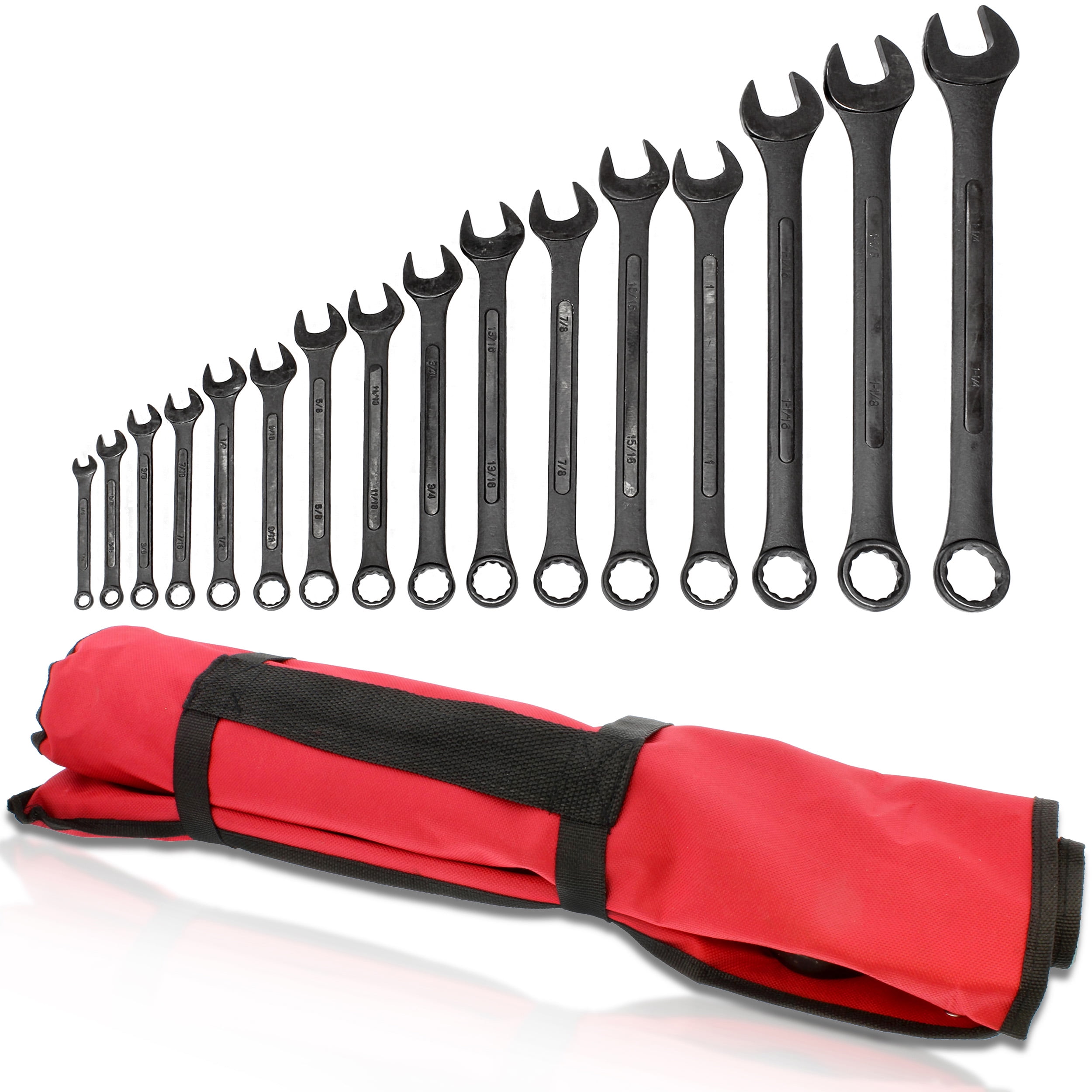 ABN SAE Wrenches Set - 16 Piece Combination Wrenches Set Standard with ...