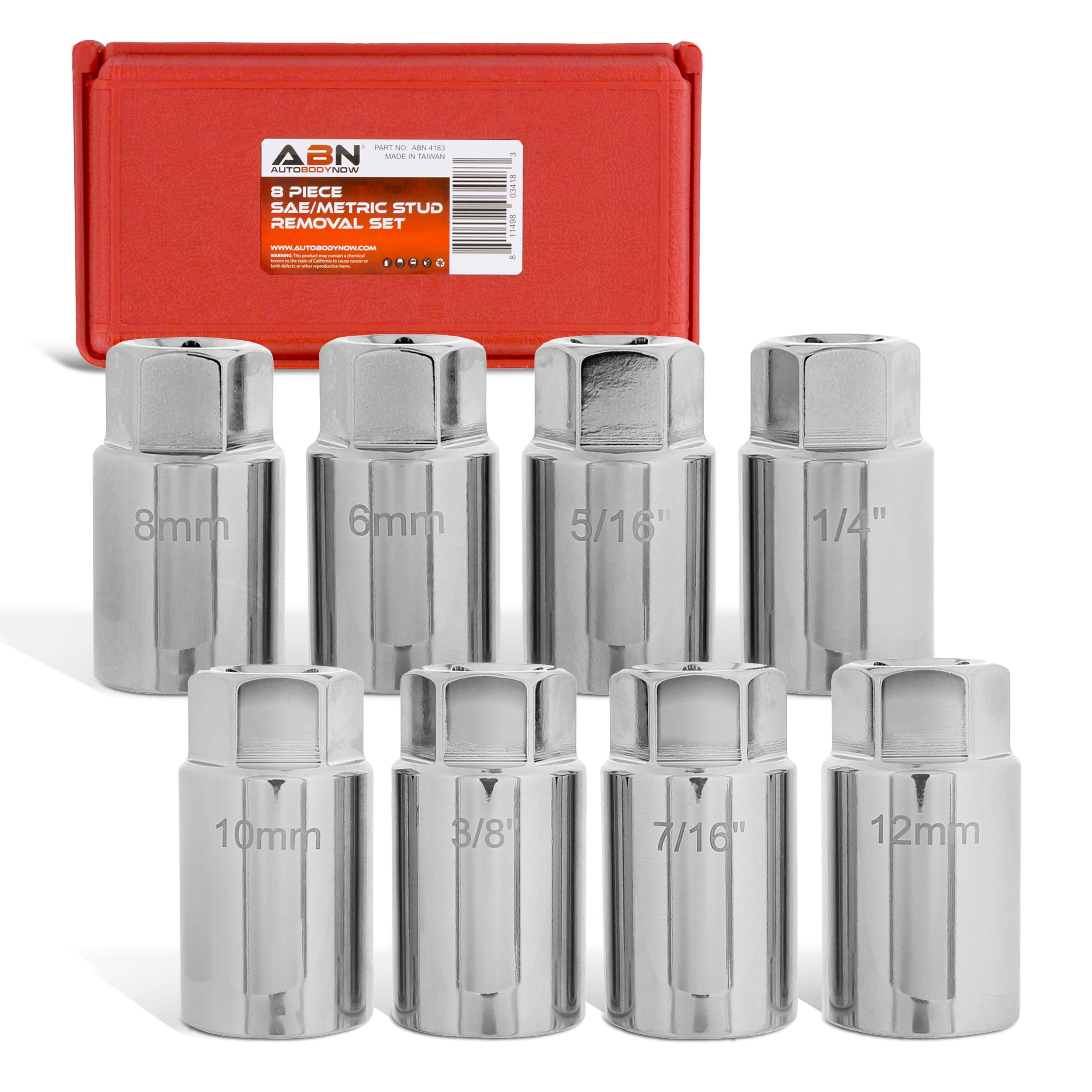 ABN | Stud Extractor Set Broken Stud Remover Socket SAE/Metric Stud ...