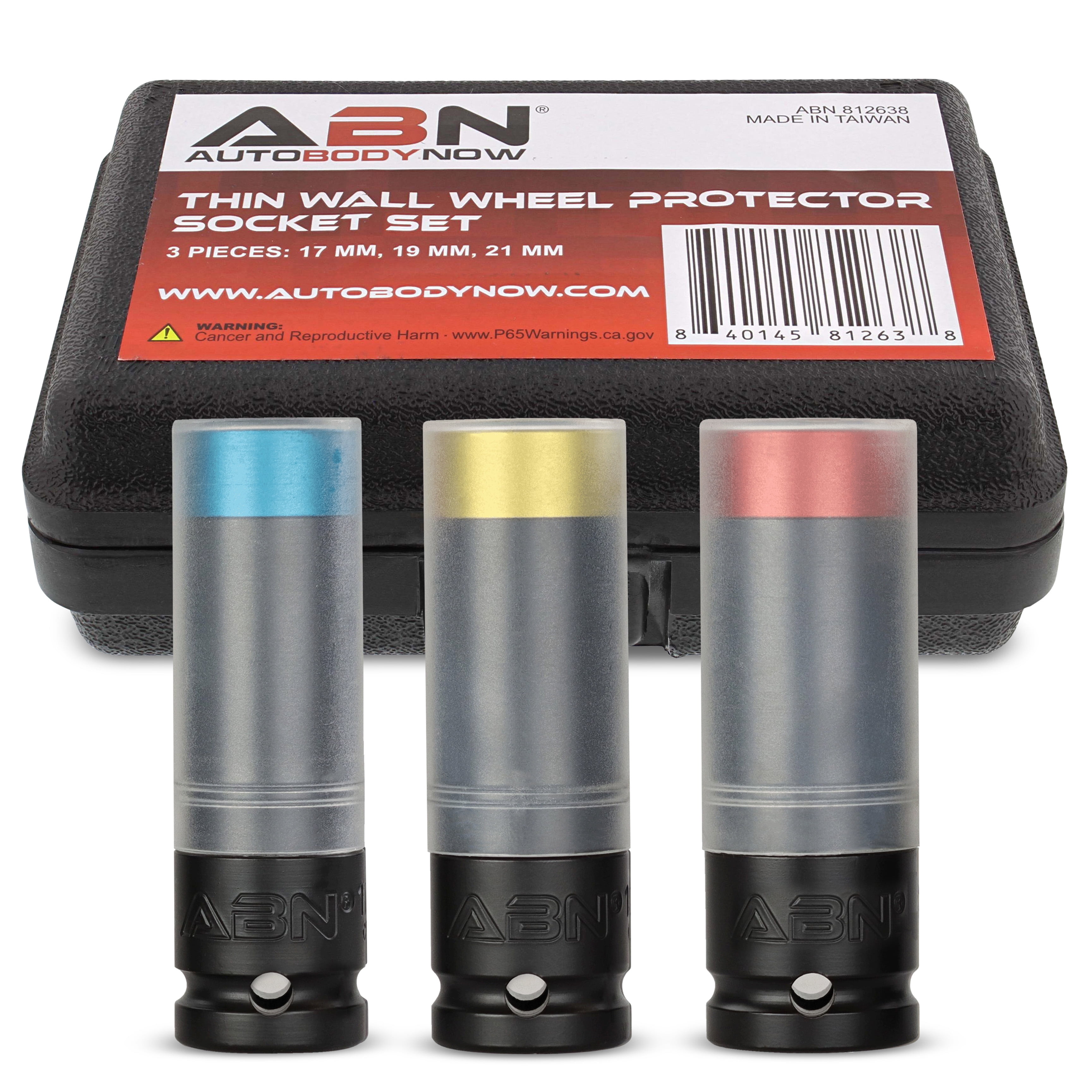 ABN Thin Wall Wheel Protector 1/2" Socket 3pc - 17mm 19mm 21mm Lug Nut ...