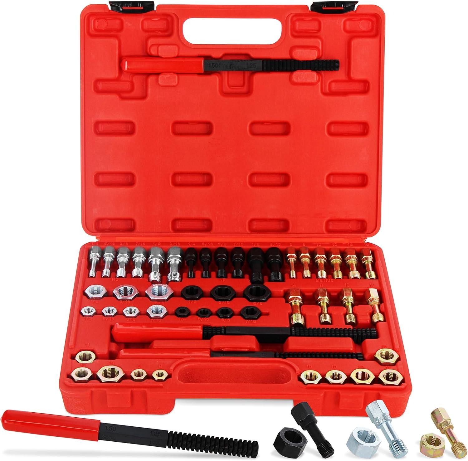 ABN Thread Chaser Set 49 Piece - SAE and Metric Thread Chaser Bolt ...
