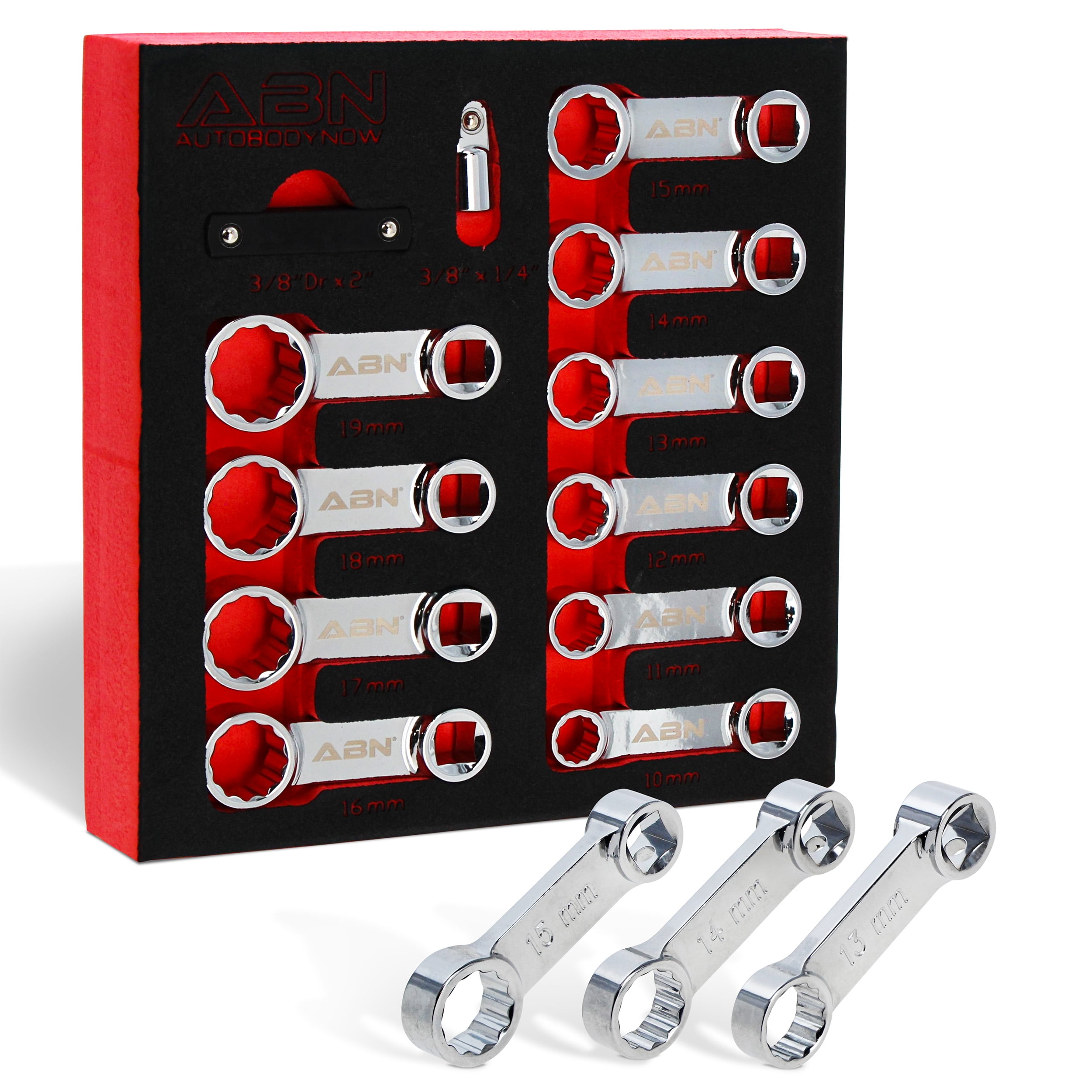 ABN Torque Wrench Adapter Extension 12pc Set - 3/8 Drive 12 Point ...