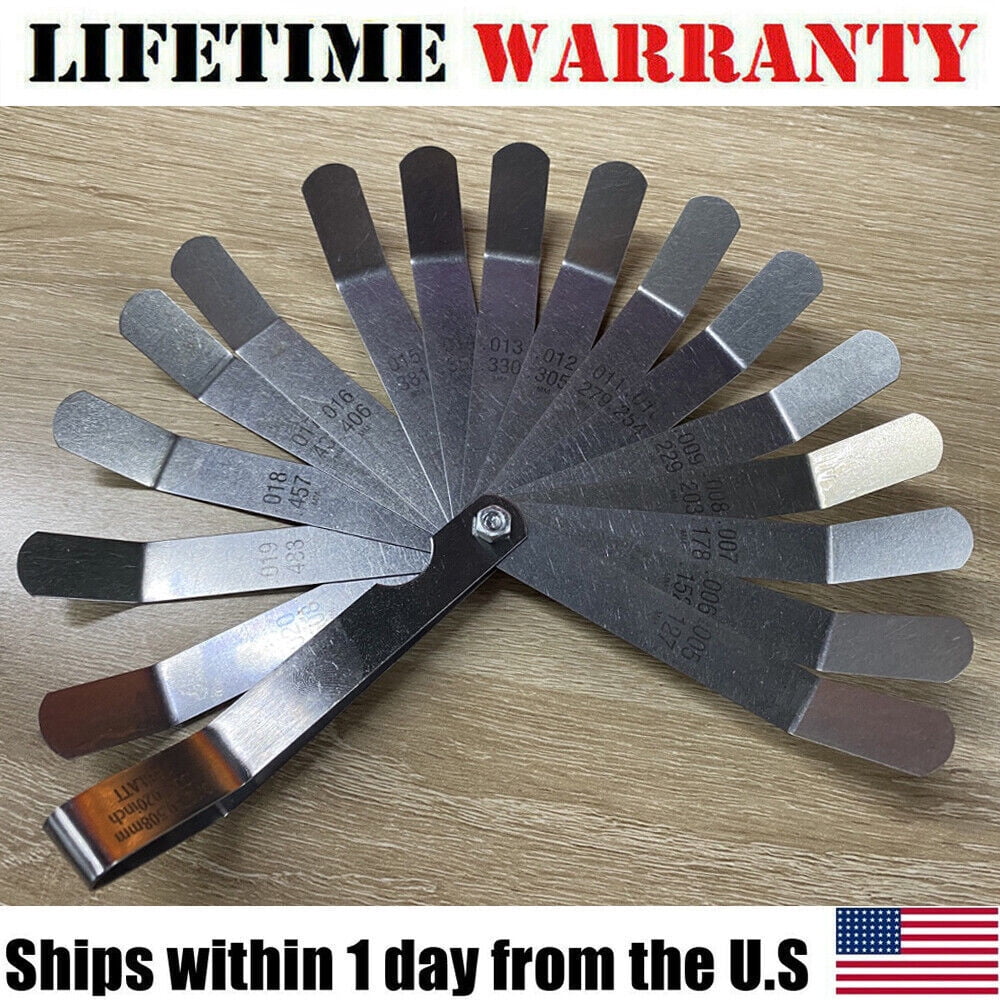 ABN Universal SAE & Metric Offset Valve Feeler Thickness Gauge 16pc ...