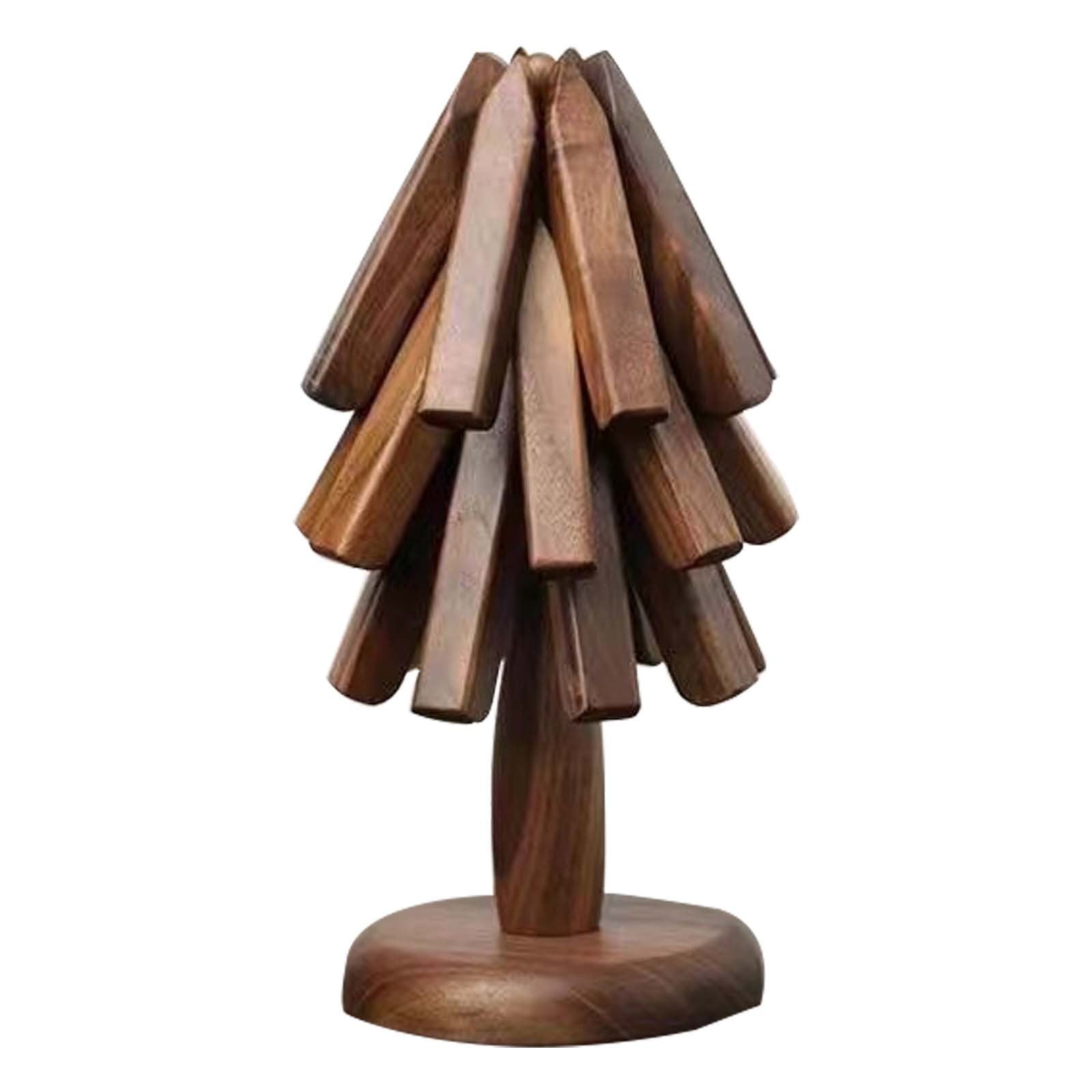 ABNMCA Wooden Tree Trivet Wooden Trivets For Hot Dishes Tree Shape ...