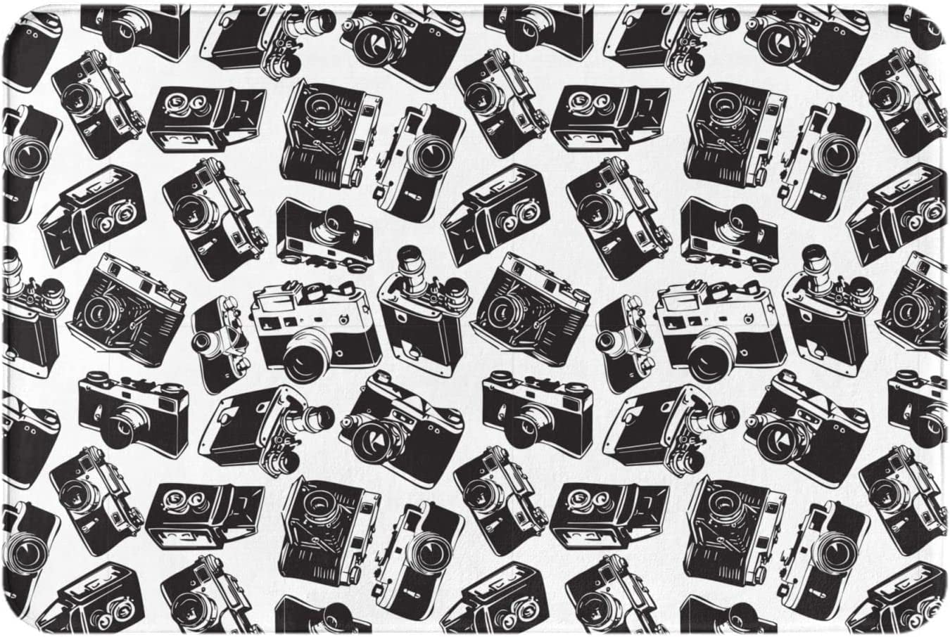 ABOAKRL Bath Rugs Gradually Varid Cameras Door Mat Outdoor Vintage ...