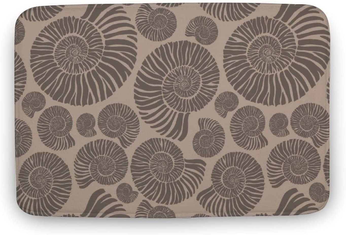 ABOAKRL Bathroom Rugs Mat Shell Fossil Pattern Bath Rugs Absorbent Soft ...