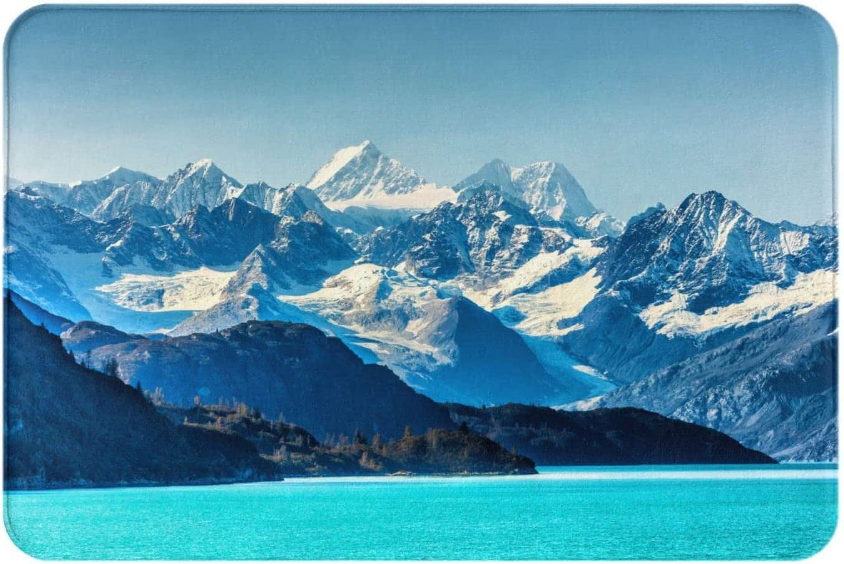 ABOAKRL Beautiful Overlapping Mountains Clear Sea Natural Landscape Art ...