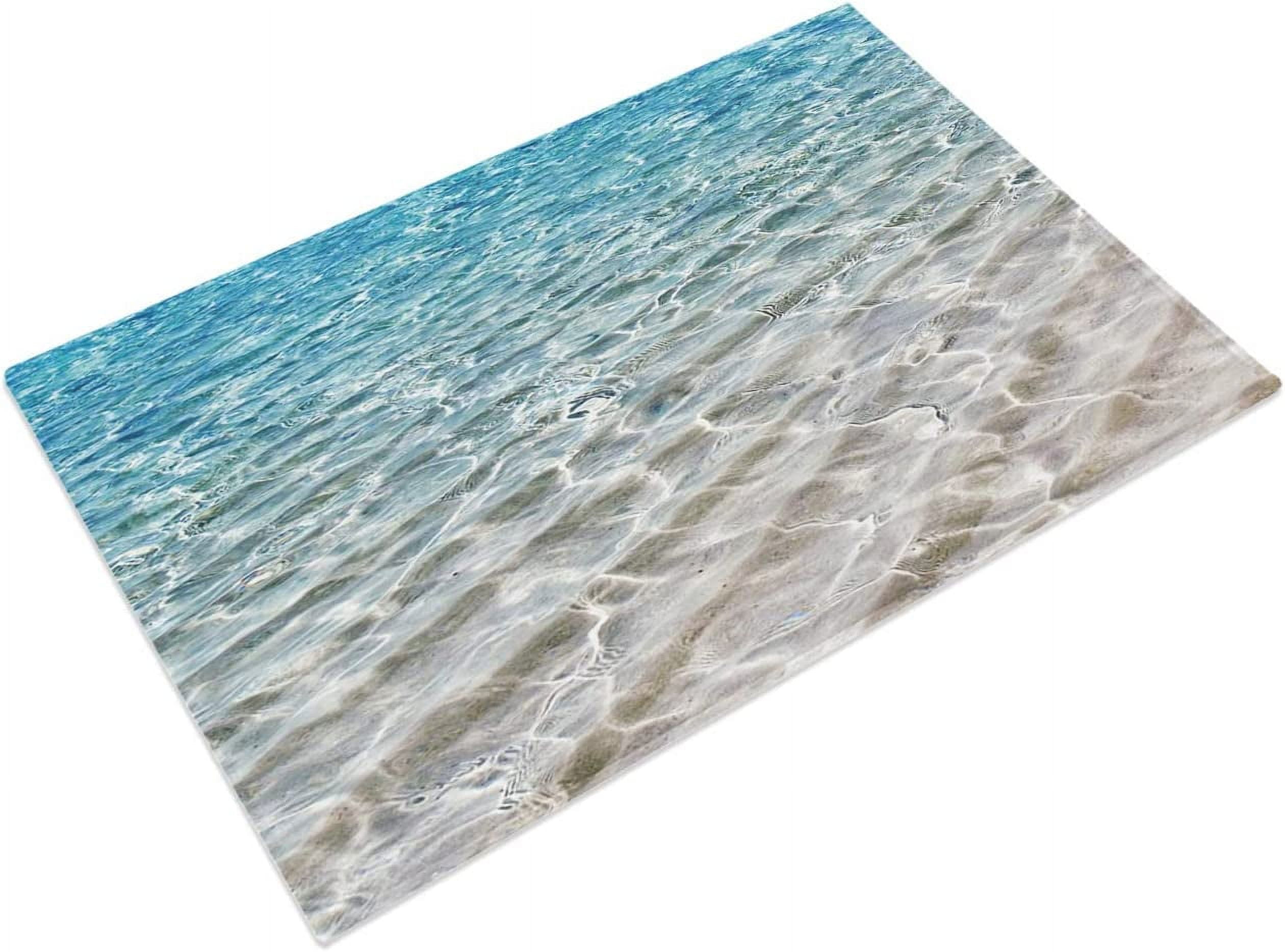 ABOAKRL Clear Sea Water Blue Ocean Beach Bath Mats for Bathroom Non ...