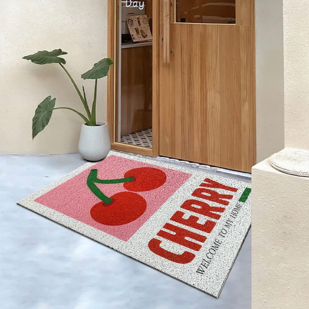 ABOAKRL Door Mat Fruit Cherry Durable Welcome Mat Non-Slip Floor Front ...