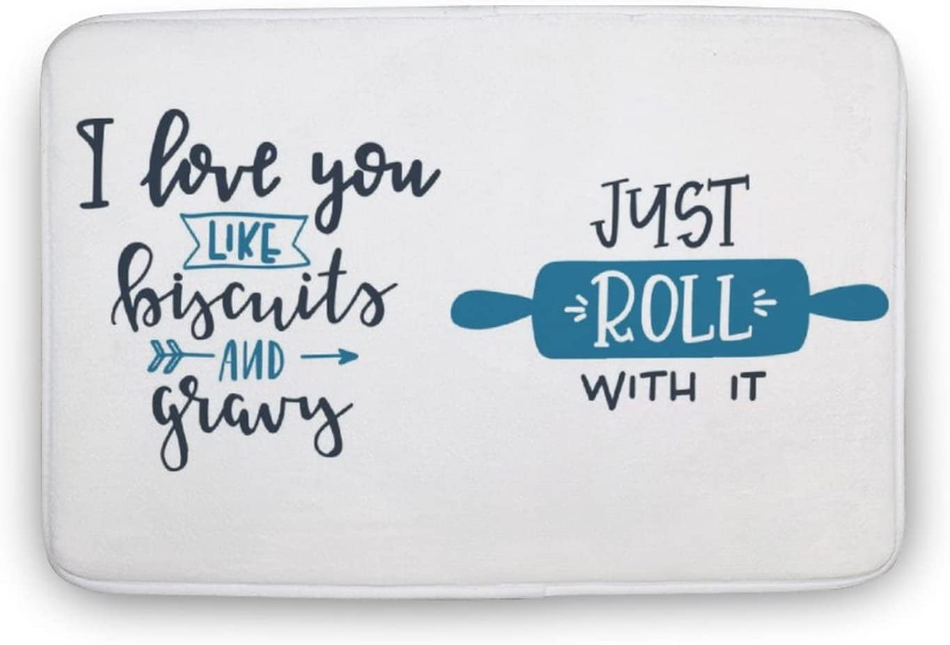 ABOAKRL Happy Kitchen Bathroom Rugs Funny Quote Bath Mats for Bathroom ...