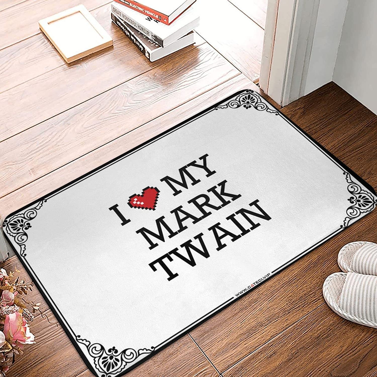 ABOAKRL I Love My Mark Twain Durable Doormat Indoor Outdoor Entrance ...