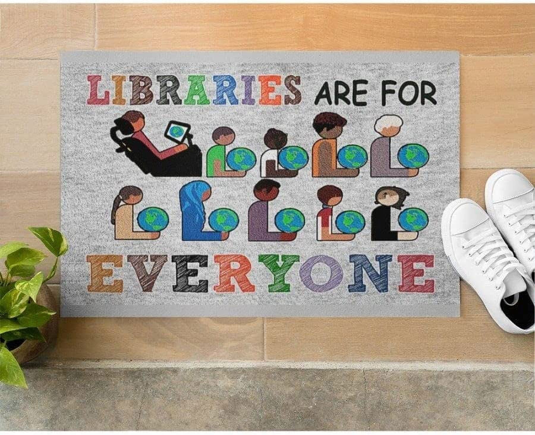 ABOAKRL Librarian Libraries are for Everyone Funny Doormat Home Decor ...