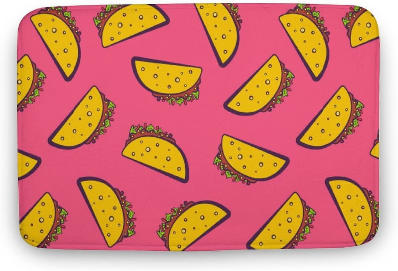 ABOAKRL Pinck Taco Bath Mat Bathroom Rugs Soft Non Slip Absorbent ...
