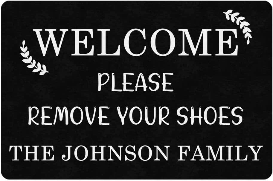 ABOAKRL Please Remove Your Shoes Footprint Durable Doormat Indoor ...