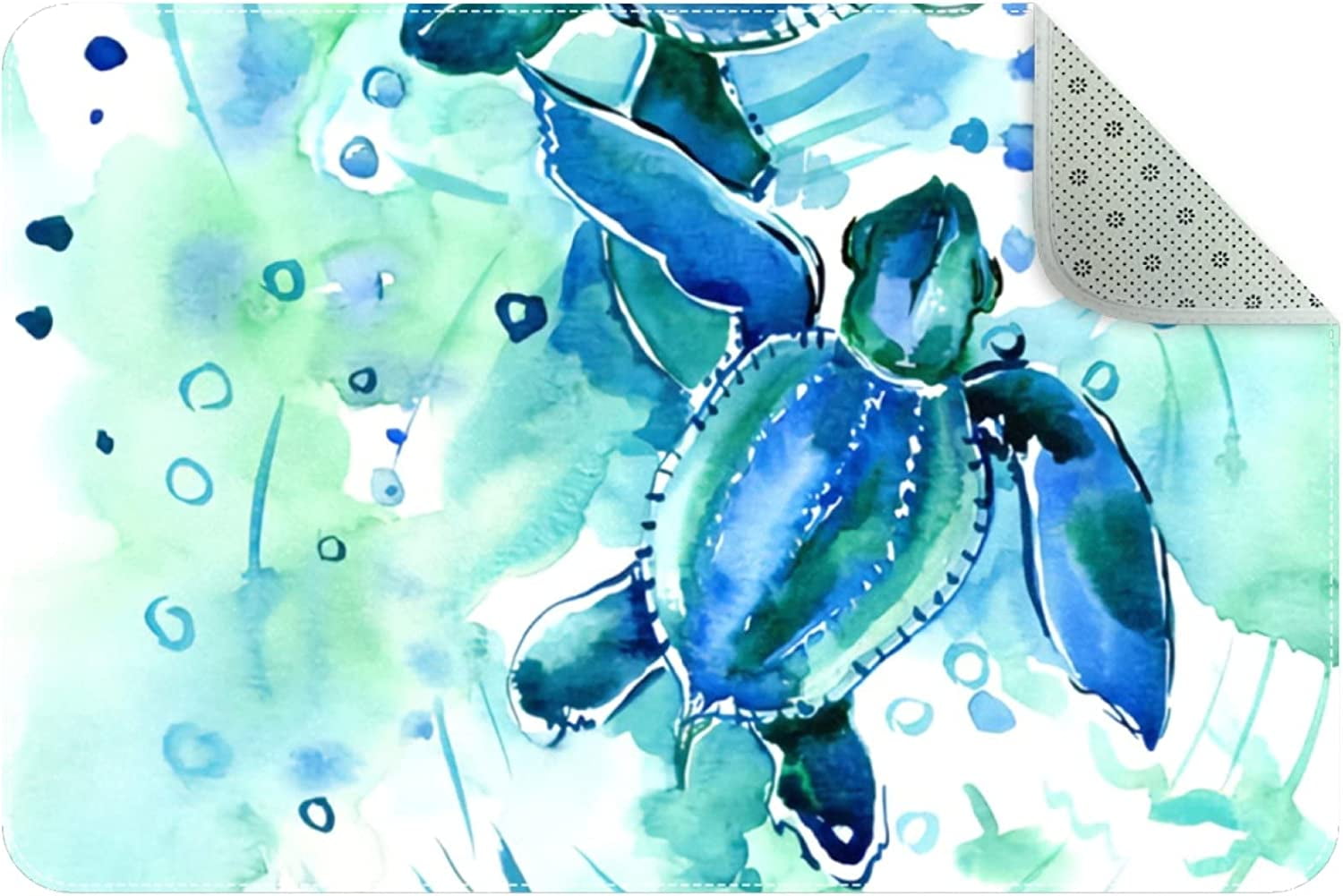 ABOAKRL Turquoise Blue Sea Turtles in Ocean Funny Doormat Home Decor Mats Indoor Doormat Non ...