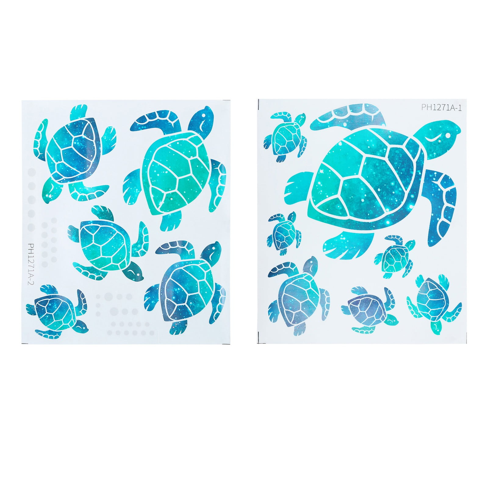 ABODELINE 12 PCS Sea Turtle Wall Decals Decor, Ocean Turtle Vinyl ...