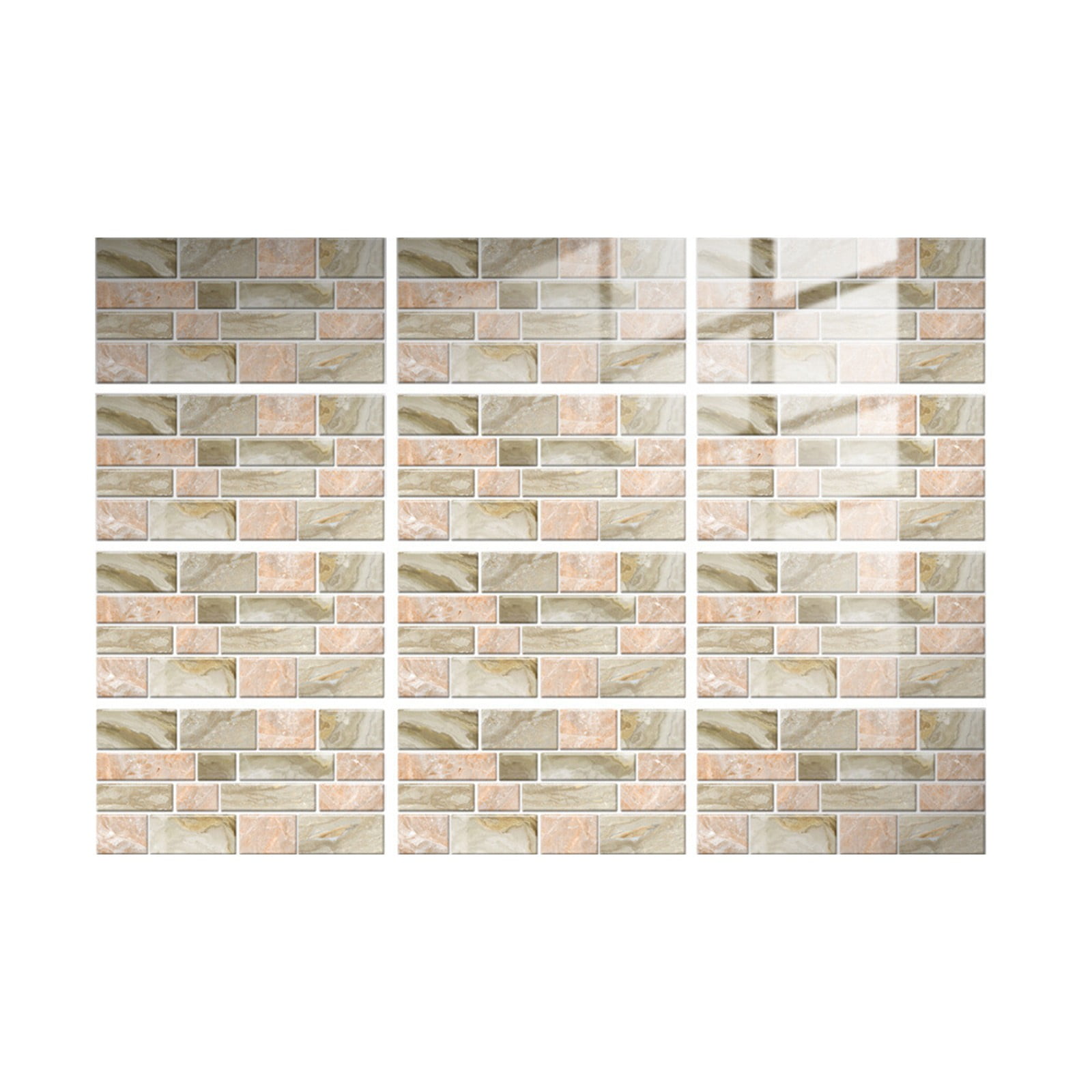 ABODELINE 12 Sheets Peel and Stick Tile Backsplash, 4"x 8" Light Color ...