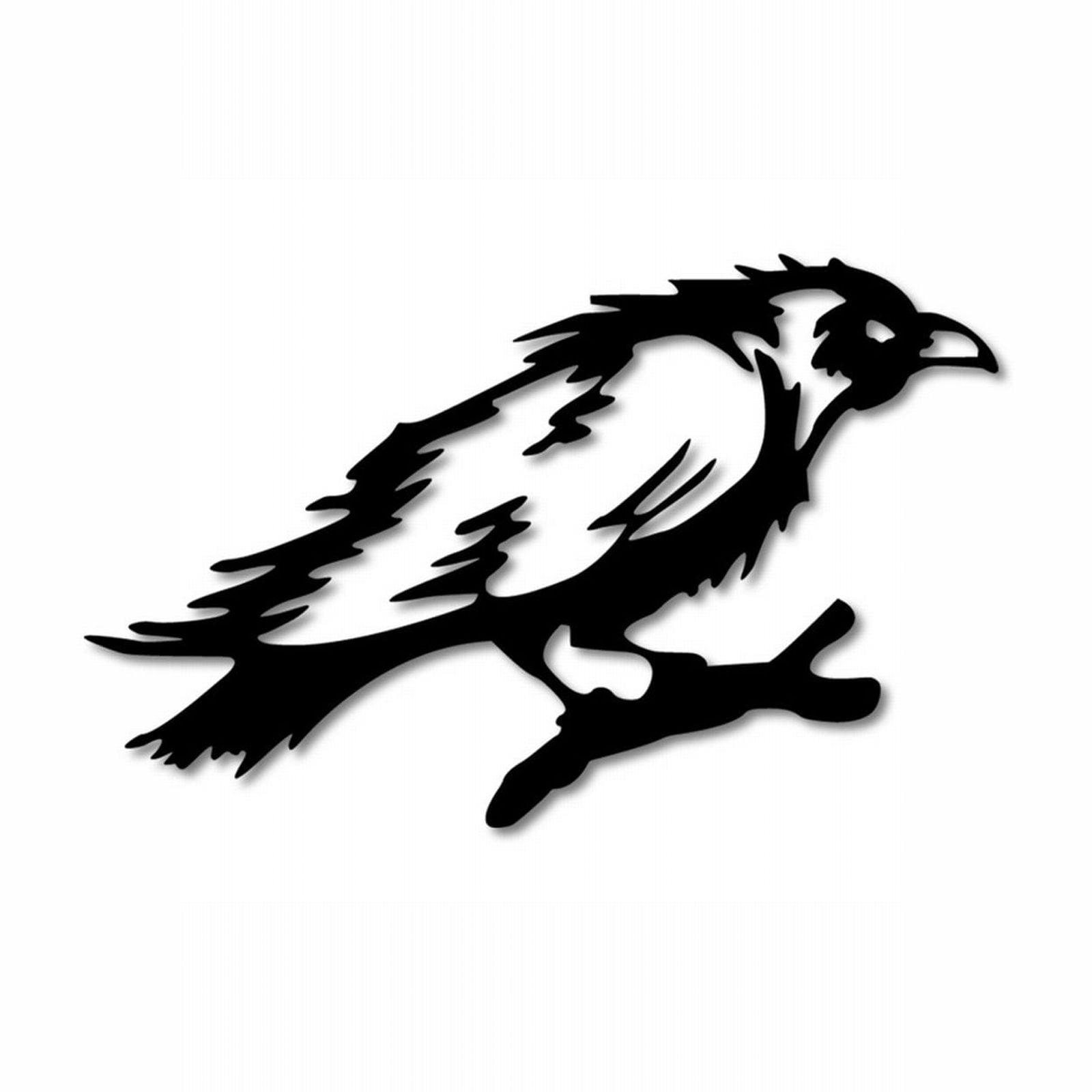 ABODELINE 12'' x 16" Black Crow Metal Wall Art Metal Raven Wall Art ...