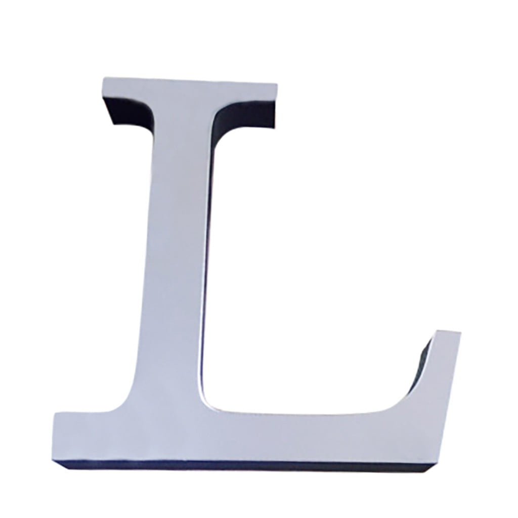 ABODELINE 3D Acrylic Alphabet Mirror Wall Stickers 26 Letter Self ...