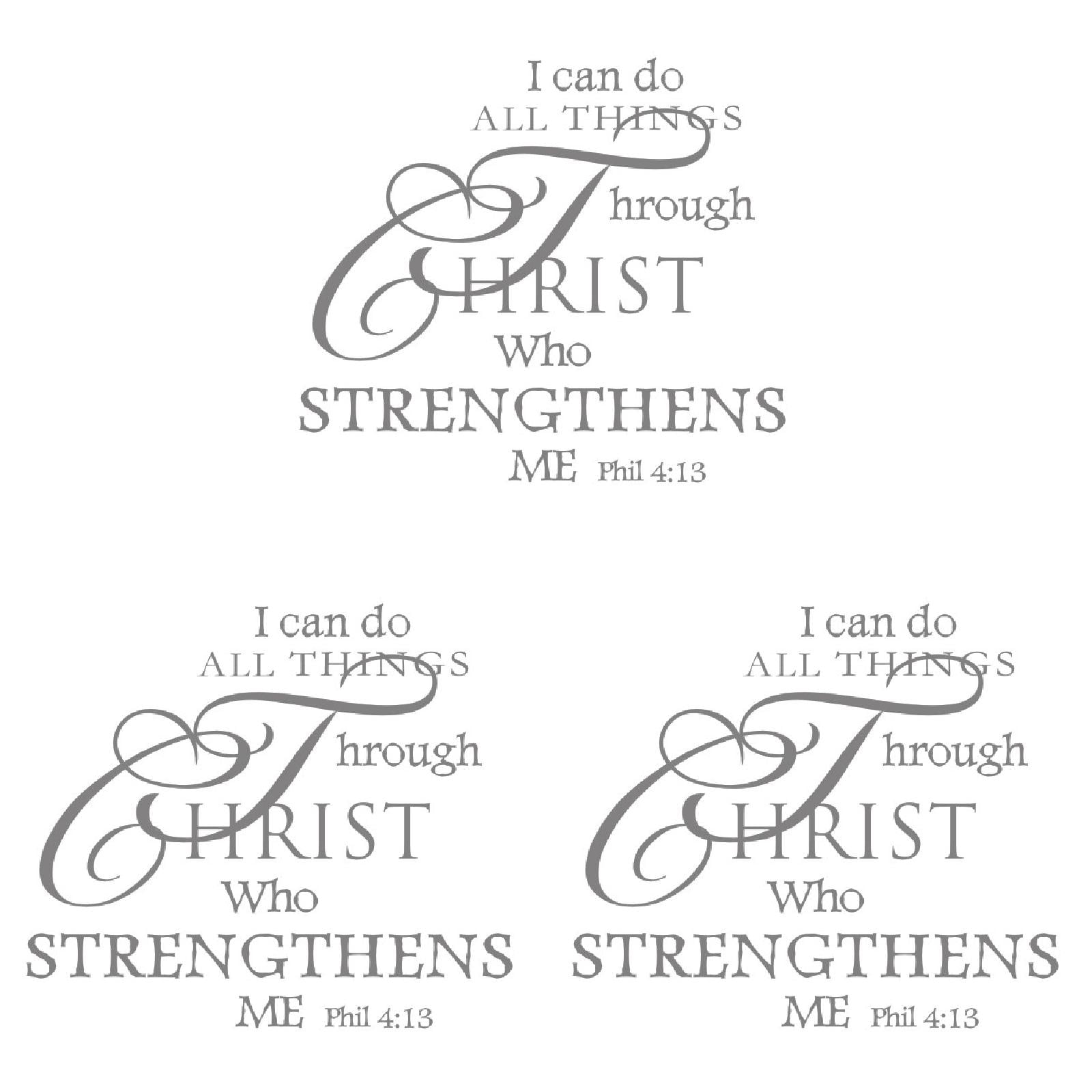 ABODELINE 3PCS Motivational Quotes Vinyl Wall Decal Stickers I Can Do ...