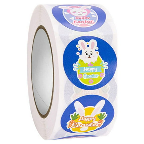 ABODELINE 500pcs 1 Inch Easter Stickers, Colorful Happy Easter Sticker ...