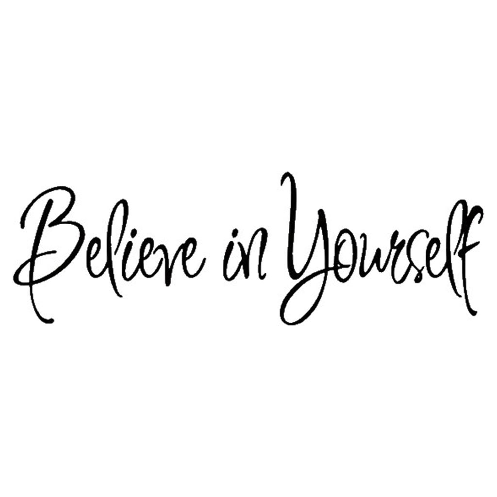 ABODELINE Believe in Yourself Wall Decal - Living Room Wall Decor ...