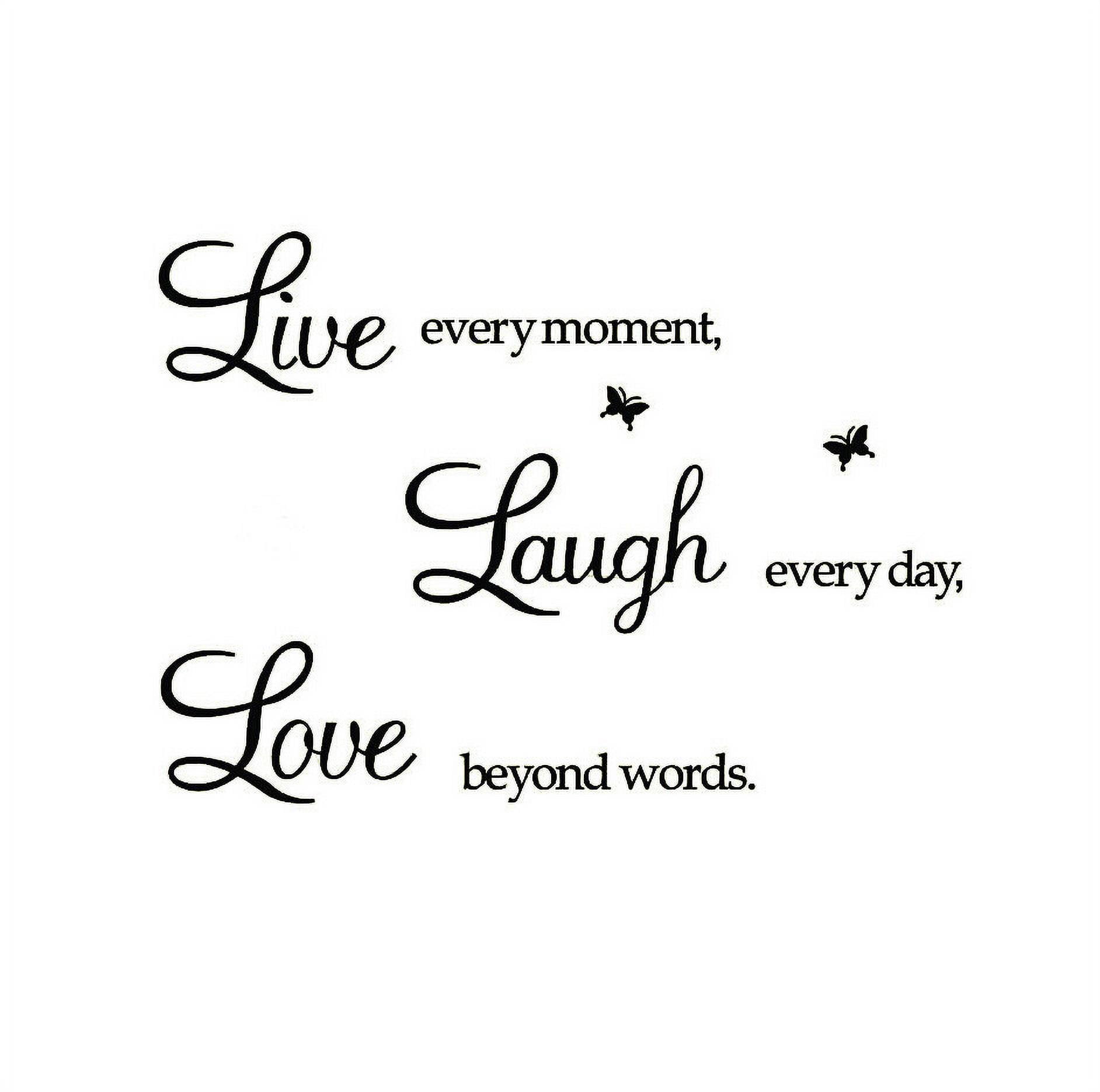 ABODELINE Live Every Moment,Laugh Every Day,Love Beyond Words,Wall ...