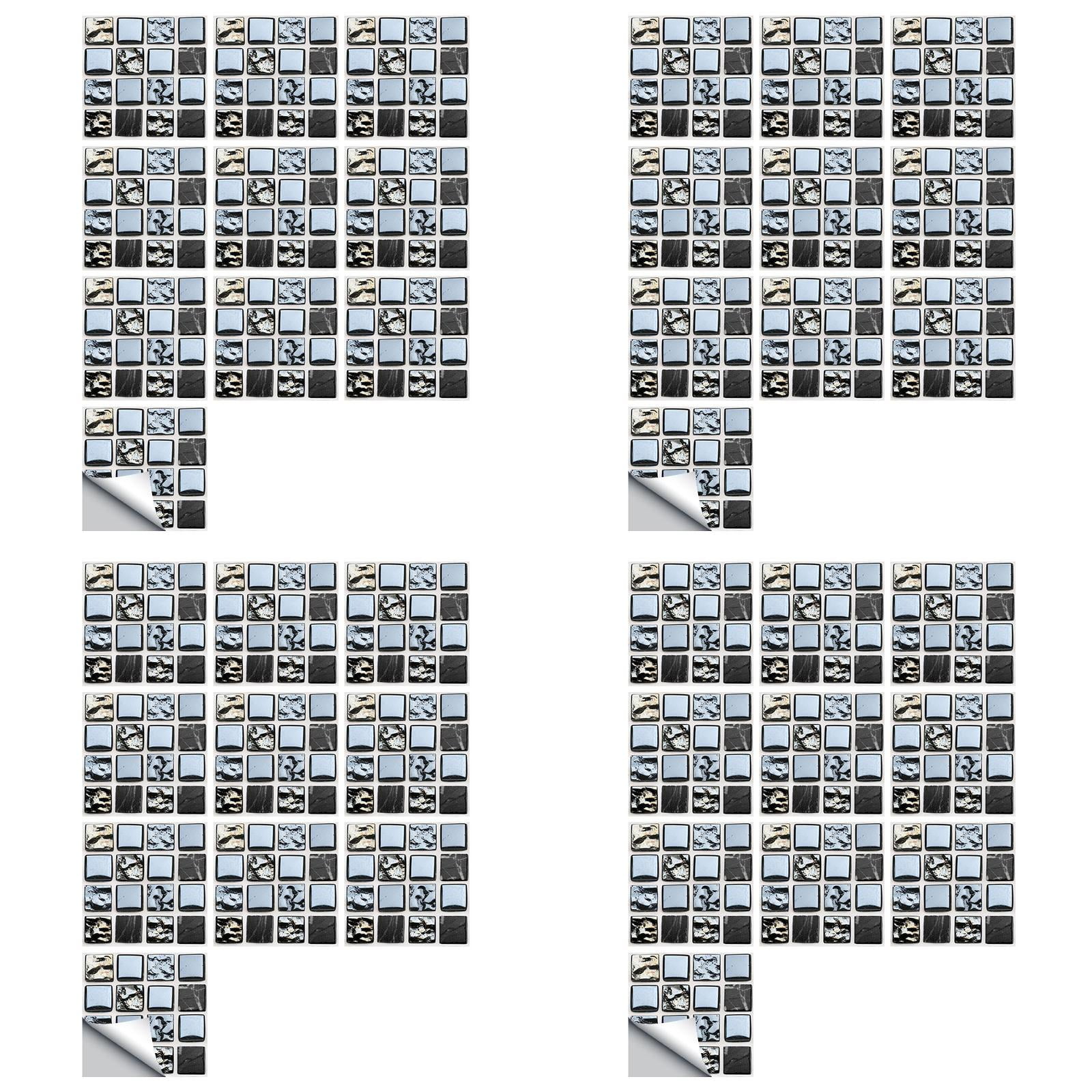 ABODELINE Peel and Stick Tile 3D Mosaic Wall Panels 40PCS 4"x4" Stick ...