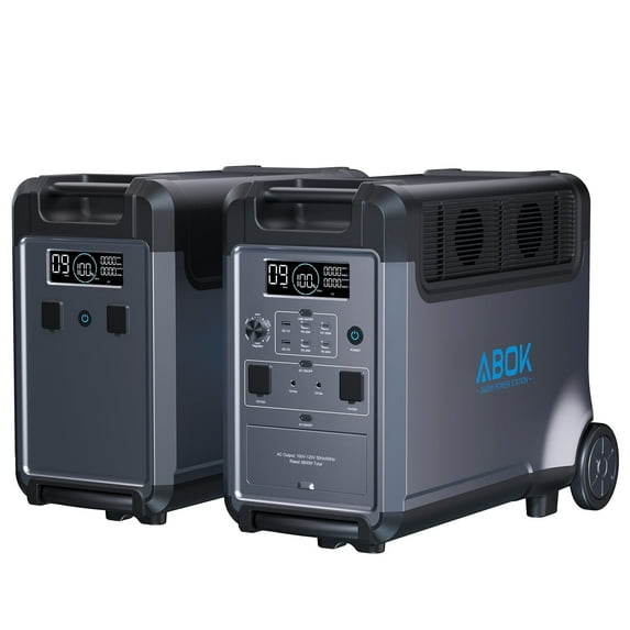 ABOK Ark 3600 Solar Generator + Extra Battery Pack 3840B, Expandable to ...