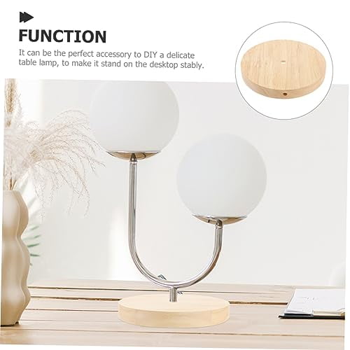 ABOOFAN Wooden Table Lamp Stand Natural Wood Base Lamp Wooden Base ...