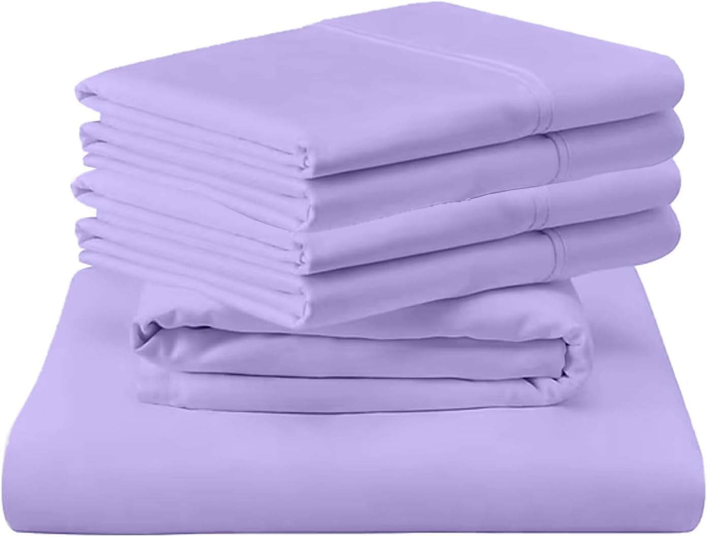 ABORN 400 Thread Count Organic Cotton Bedsheet 6 PC Twin-XL Lavender 18 ...