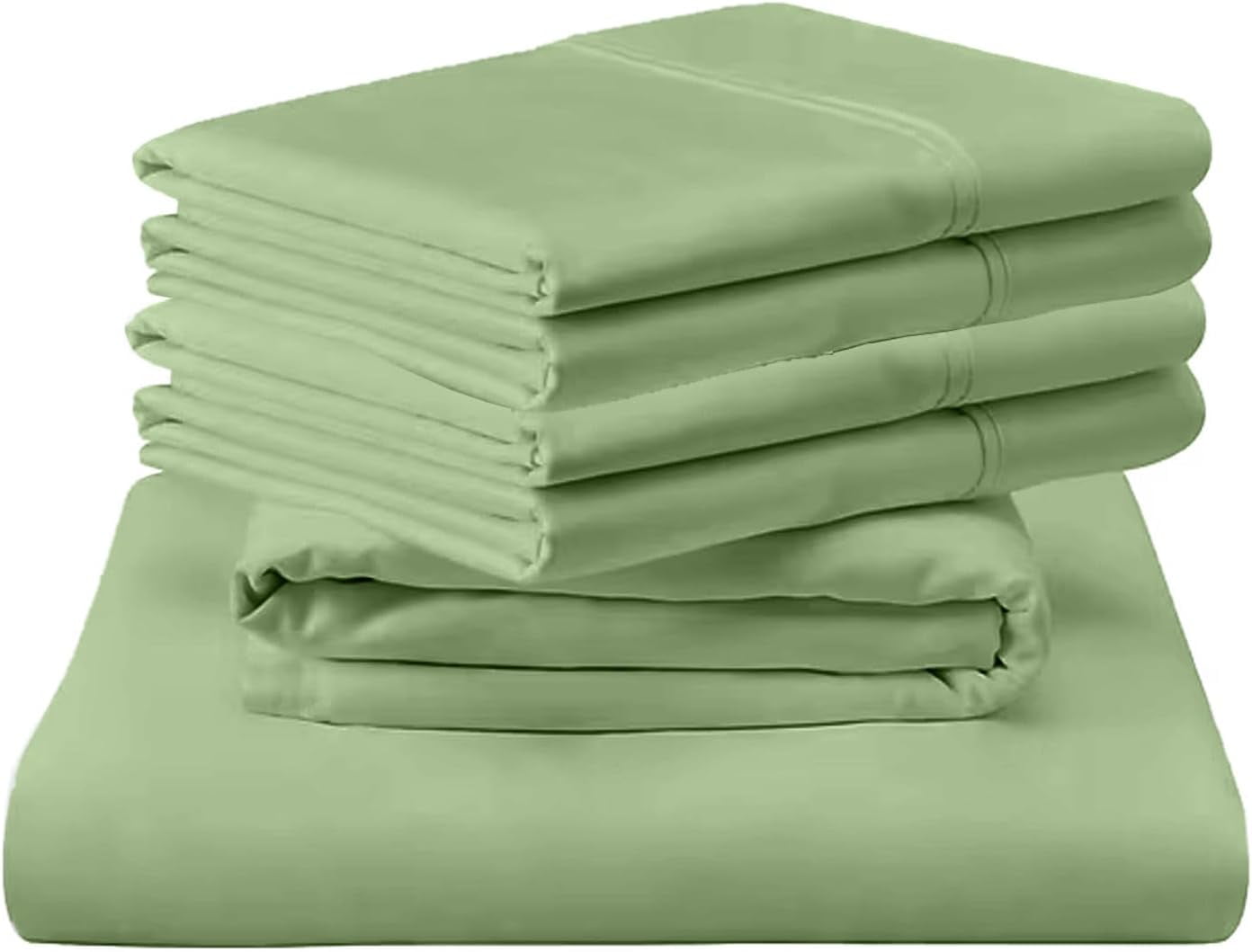 ABORN 500 Thread Count Organic Cotton Bedsheet 6 PC Queen-XL Sage 10 ...