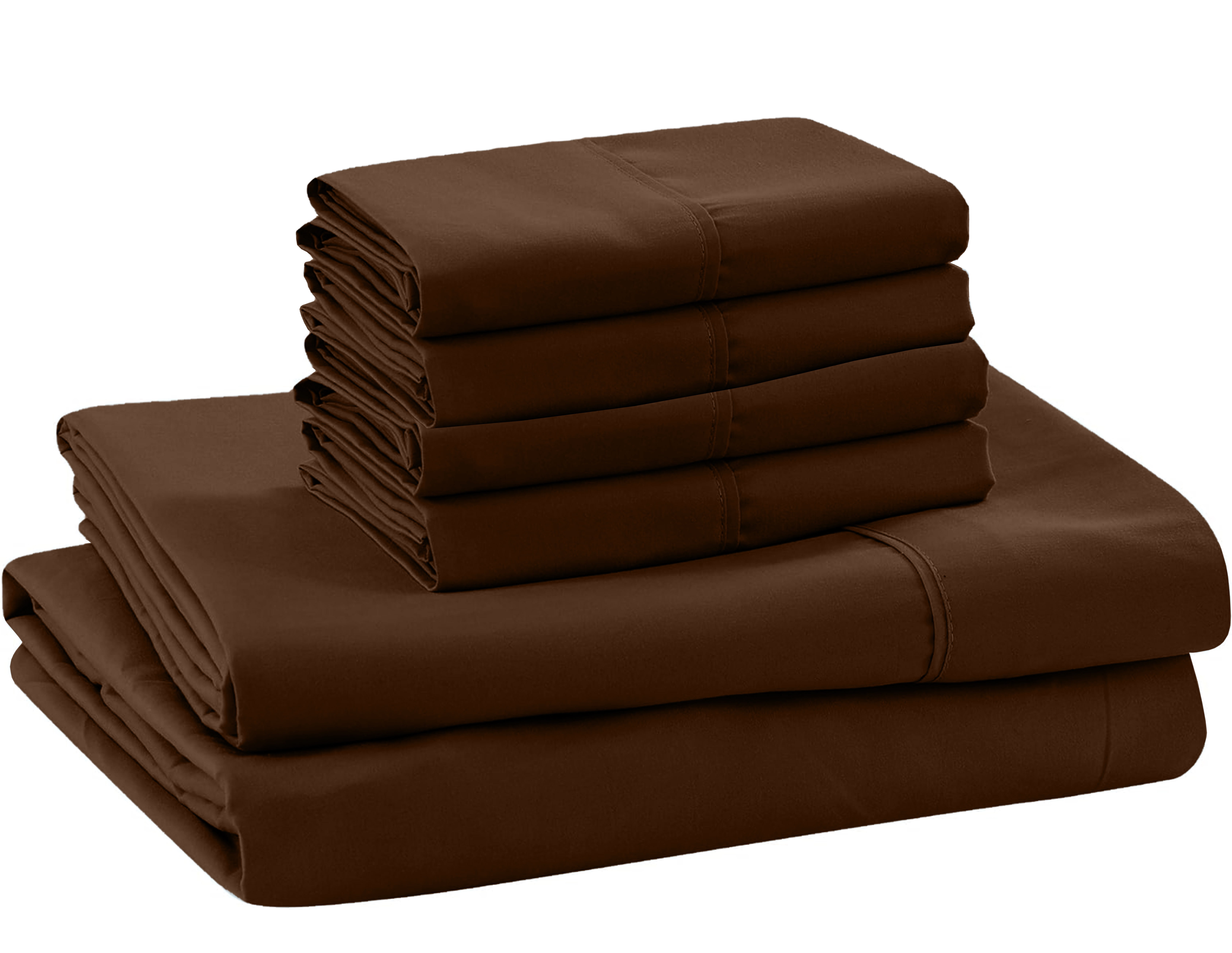 ABORN 600-TC 100% Egyptian Cotton Bedsheet |6-PC - King, Chocolate| 10 ...