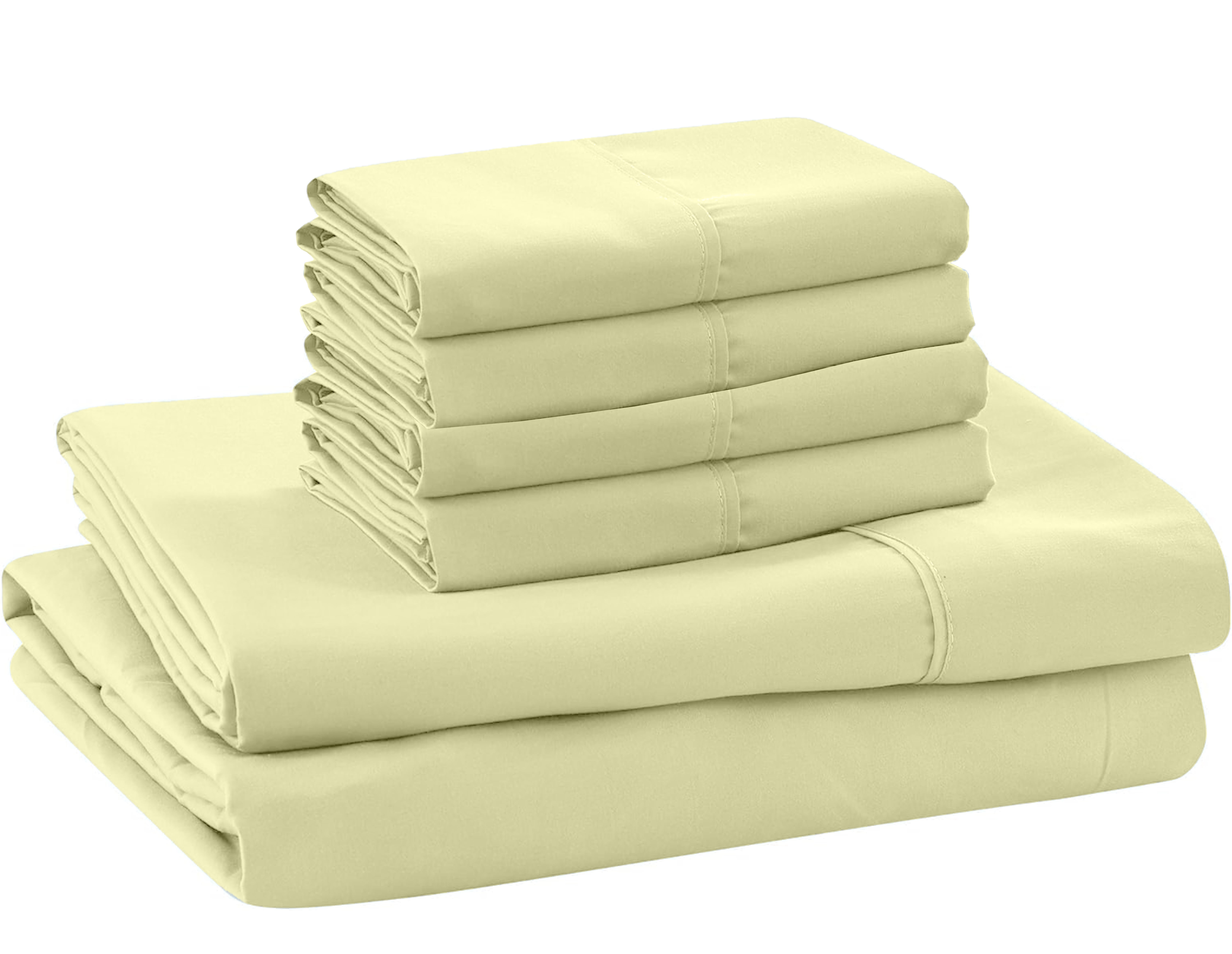 ABORN 600-TC 100% Egyptian Cotton Bedsheet |6-PC - Short Queen, Ivory ...