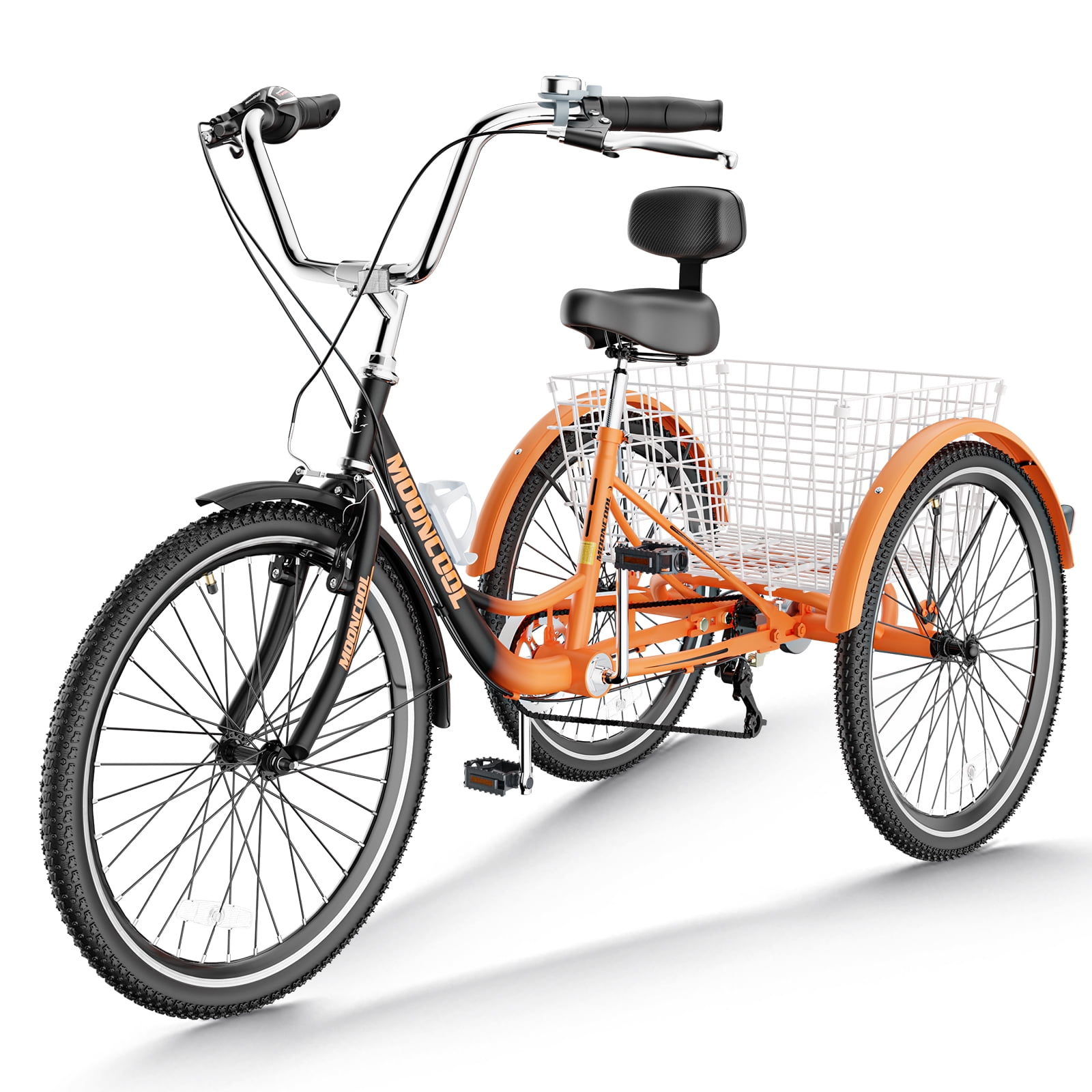 ABORON 20/24/26 inch 7 Speed Adult Tricycles with Big Basket,3-Wheels ...