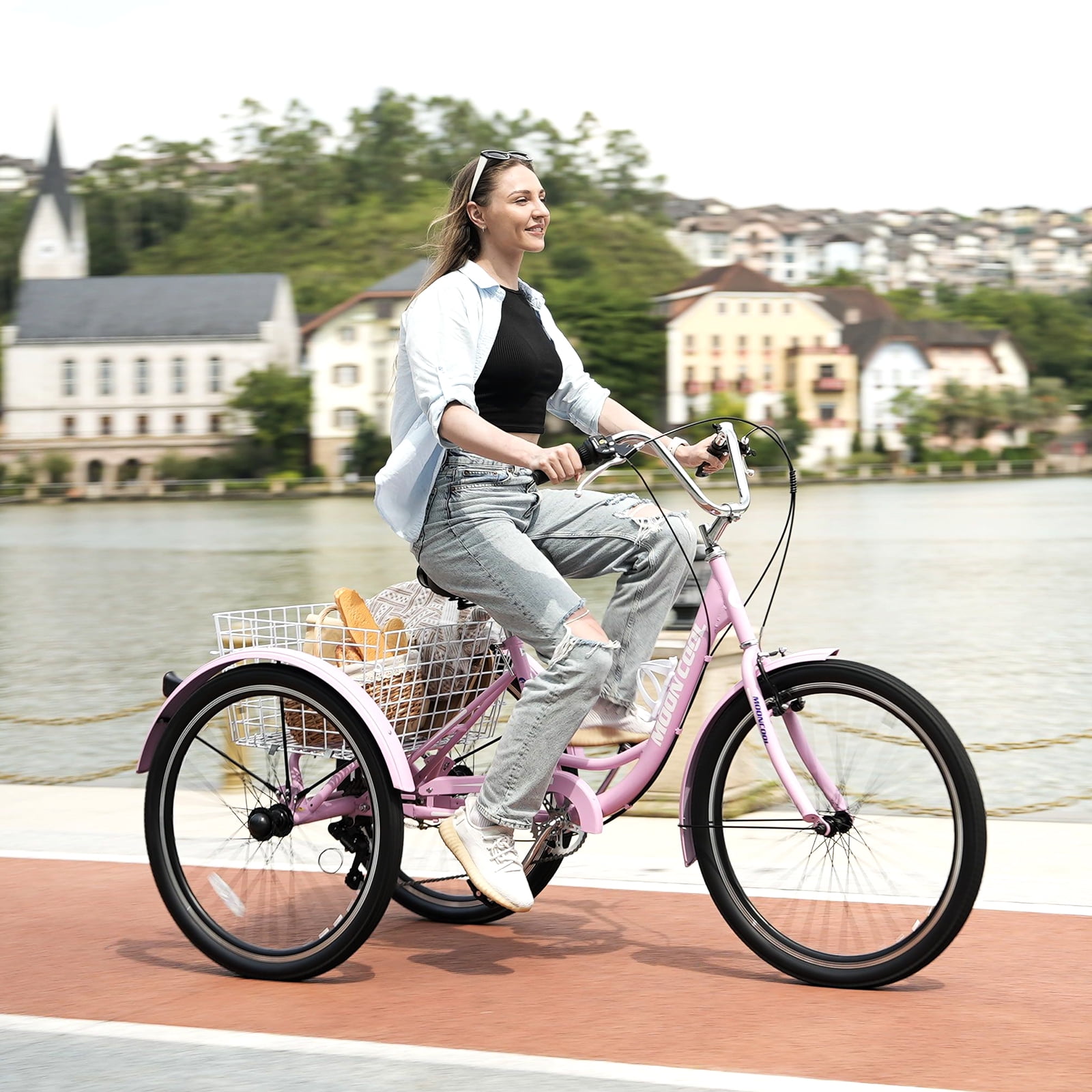 ABORON 20/24/26 inch Adult Tricycle,3 Wheel Bike Adults,Three Wheels ...