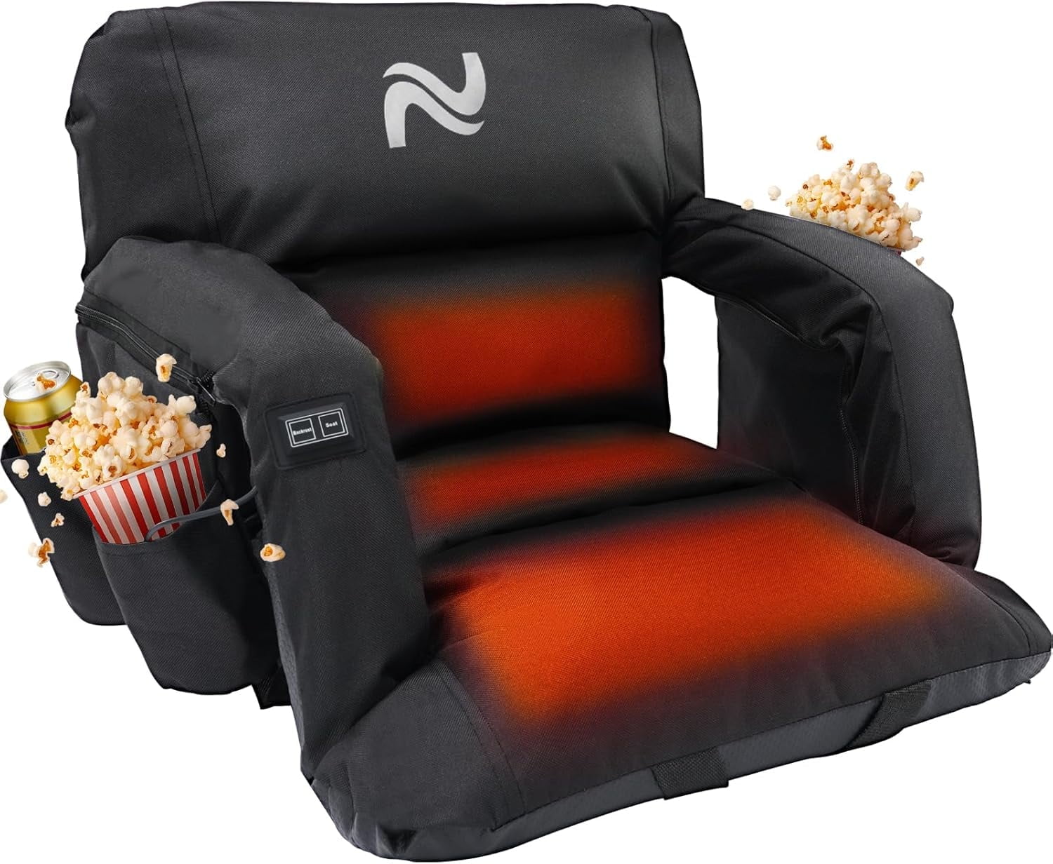 ABORON 25" Extra Wide Heated Stadium Seat with Back Support, 5.12 ...
