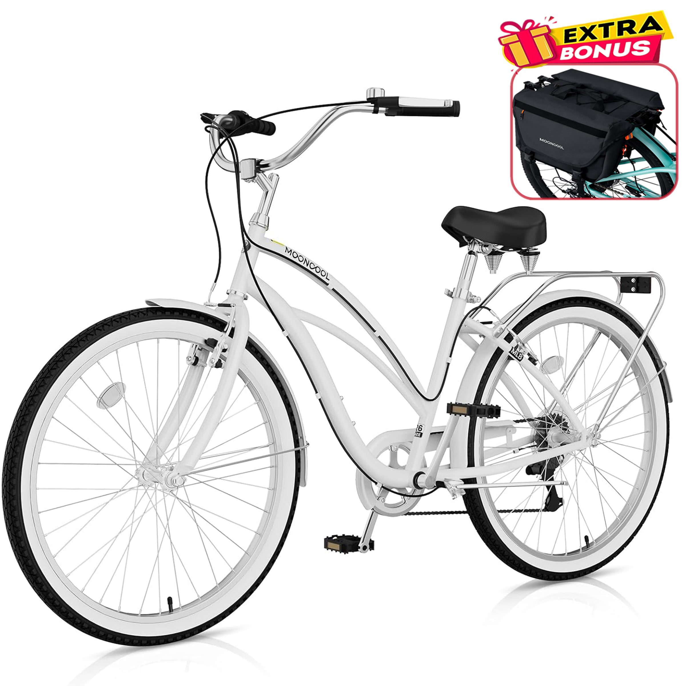 ABORON 26" Beach Cruiser Bike Women, Lightweight Adult Cruiser Bike ...