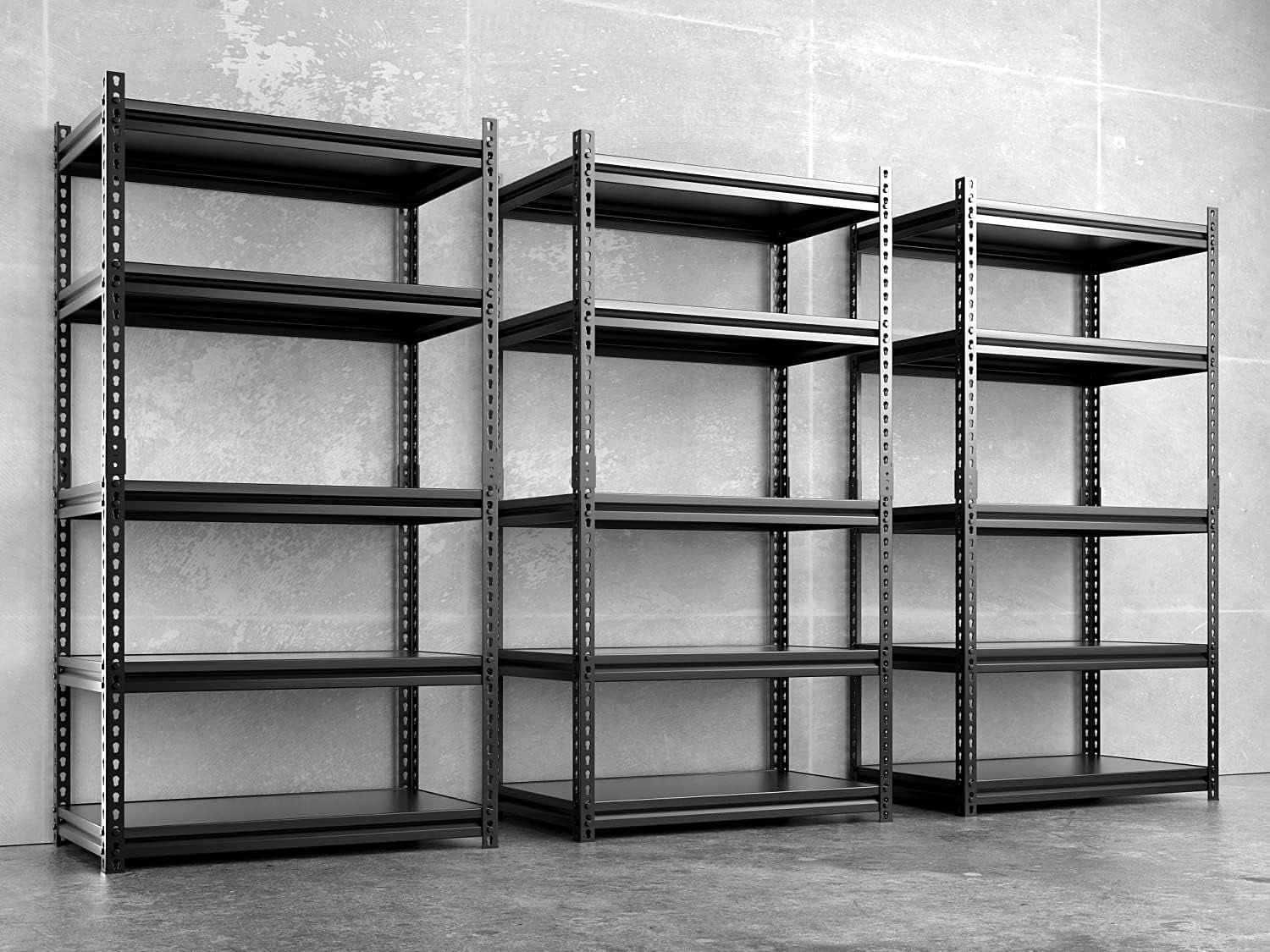 ABORON 3Pcs Storage Shelves,5 Tier Adjustable Garage Storage Shelving ...