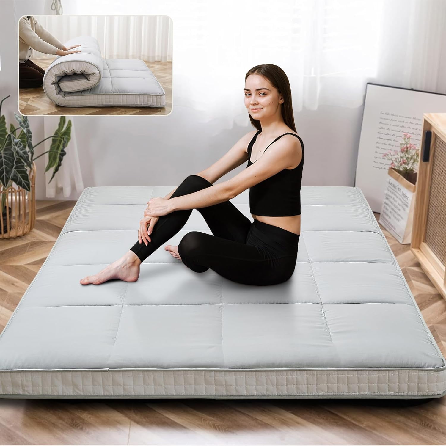 Aboron 4 Thick Futon Mattress Twin Size Japanese Floor Mattress
